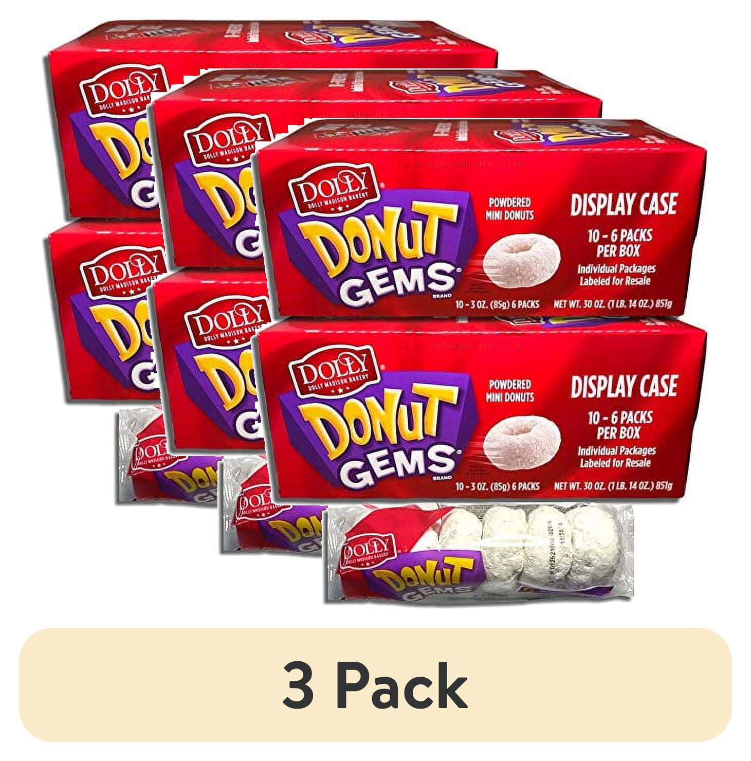 (3 pack) Dolly Madison Dolly Madison Powdered Donut Gems Mini Donuts ...