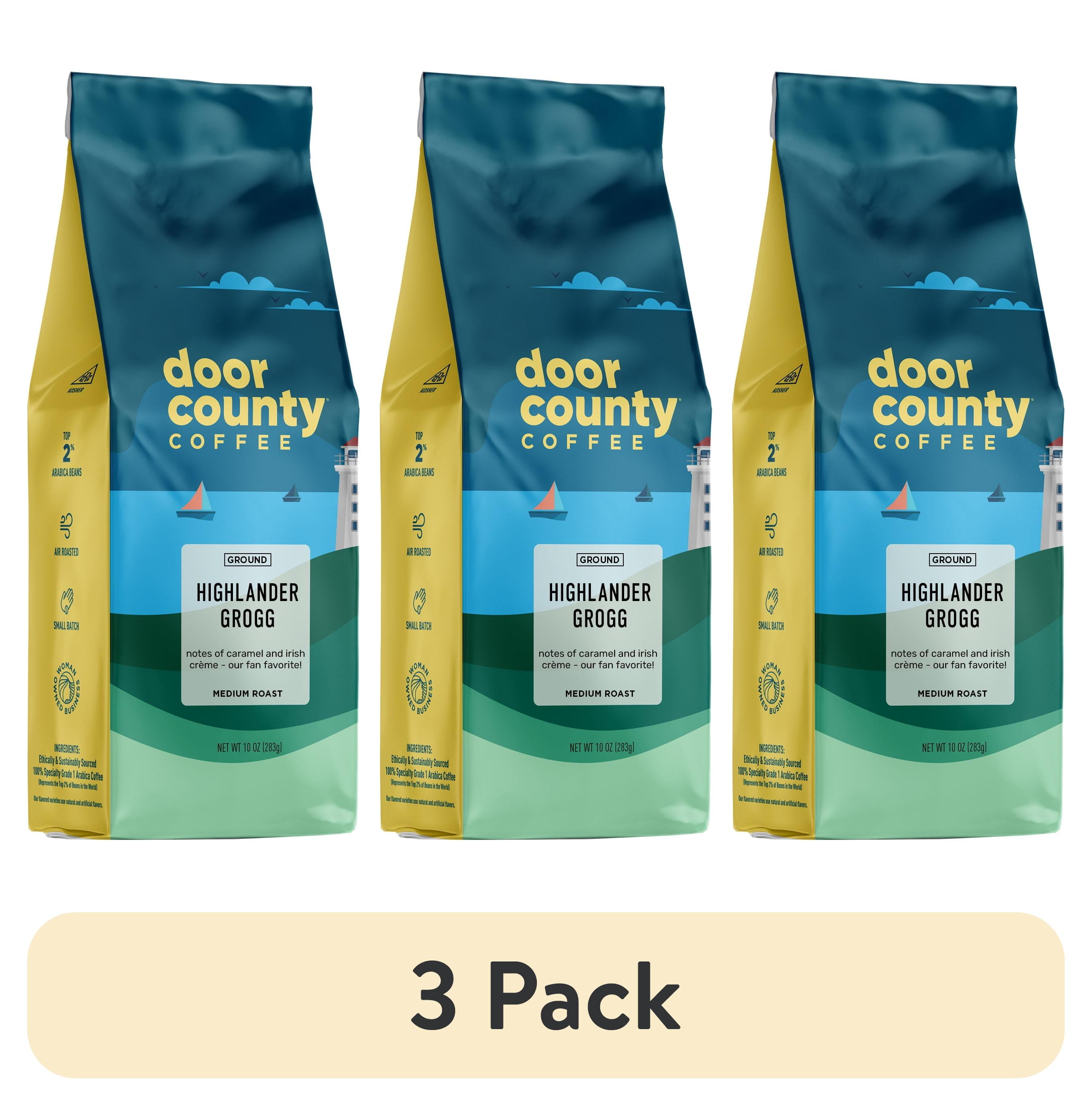(3 pack) Door County Coffee Highlander Grogg, Irish Crème & Caramel ...