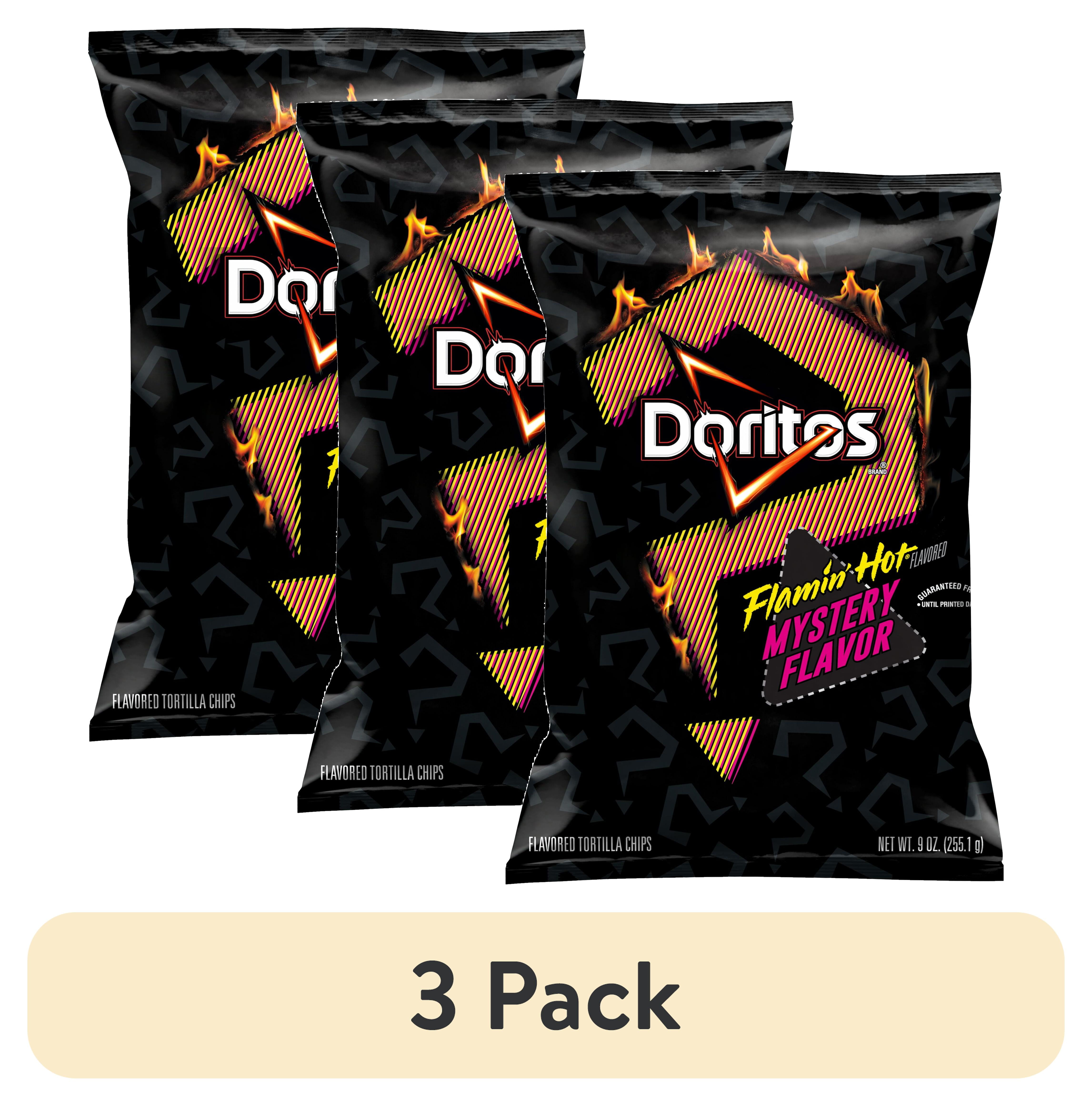 (3 pack) Doritos Flamin' Hot Mystery Flavor Tortilla Chips, 9 oz Bag ...