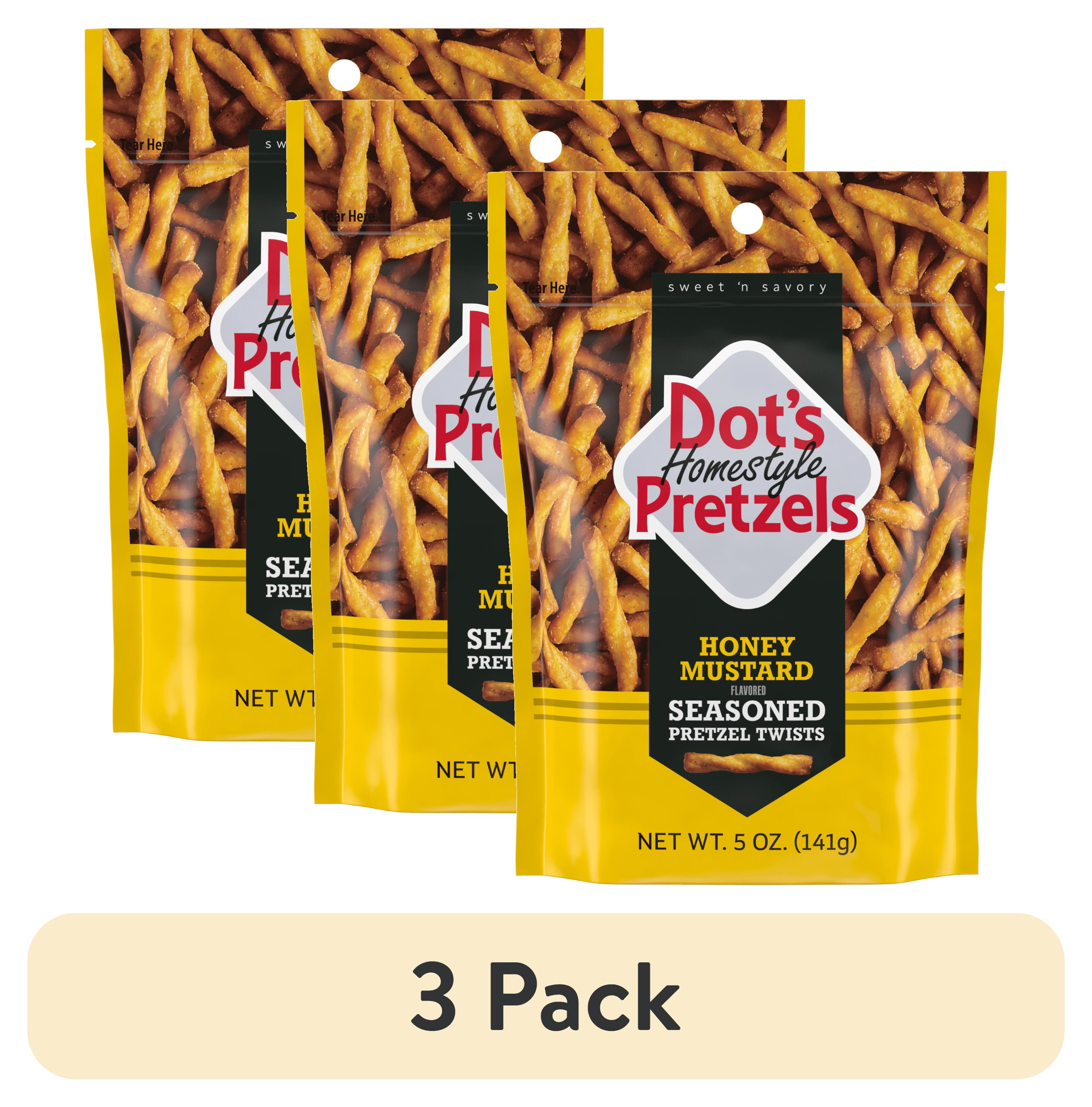 (3 pack) Dot's Homestyle Pretzels, Honey Mustard Seasoned Pretzel ...