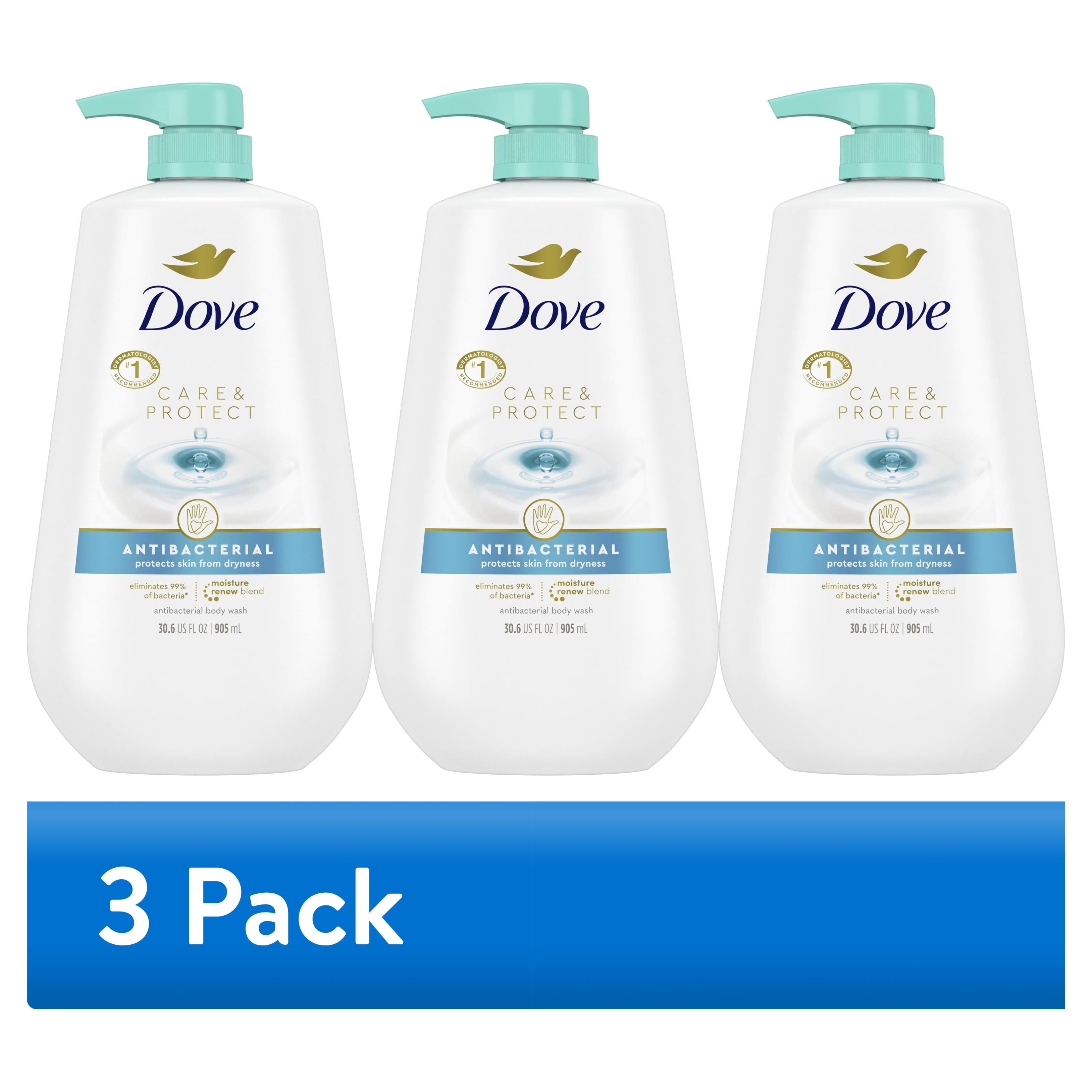 (3 pack) Dove Body Wash for Women Antibacterial Protects from Dryness ...