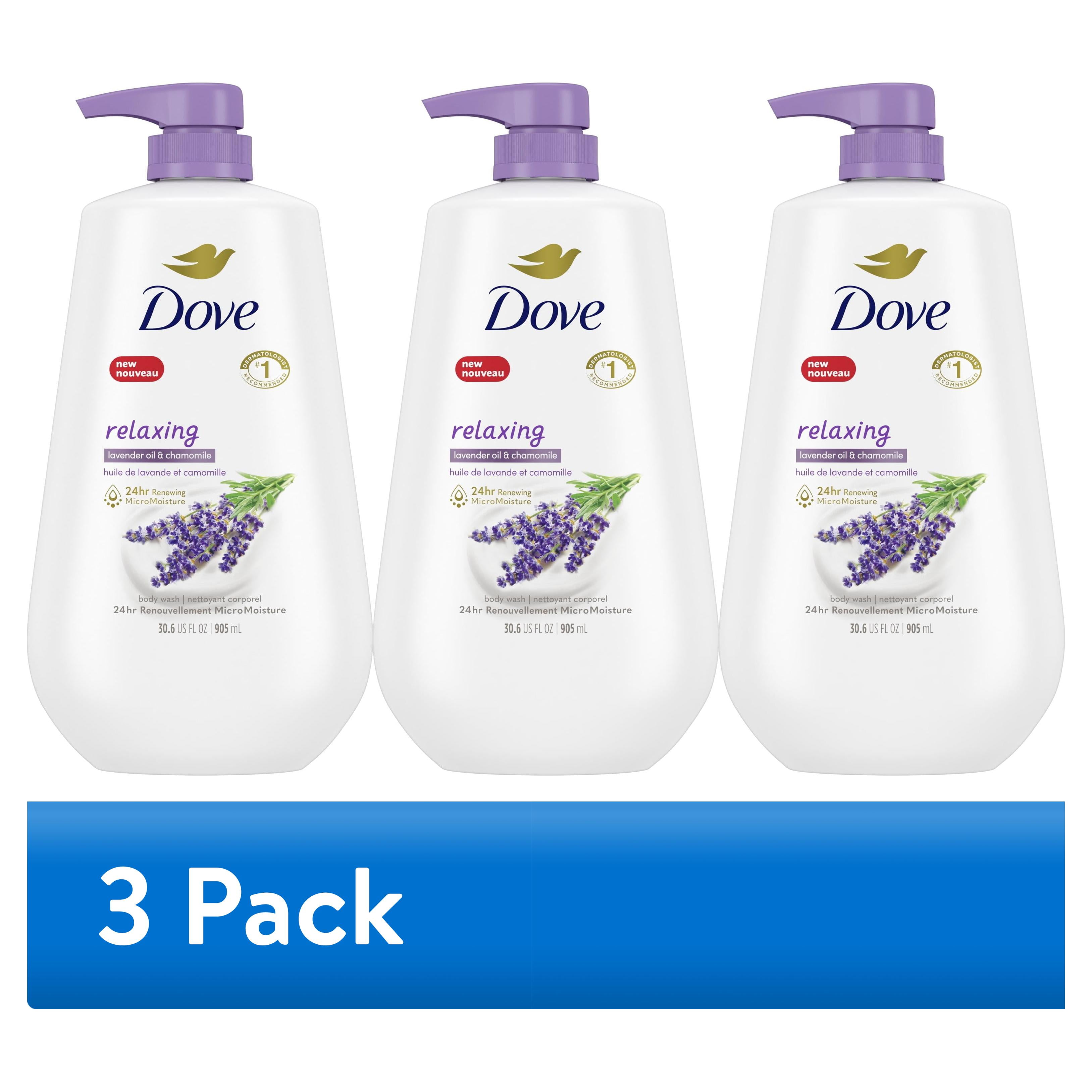 (3 pack) Dove Relaxing Long Lasting Gentle Women's Body Wash, Lavender ...