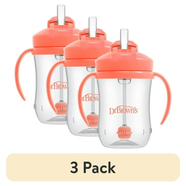 (3 pack) Dr. Brown's Milestones Baby's First Straw Cup with Weighted ...