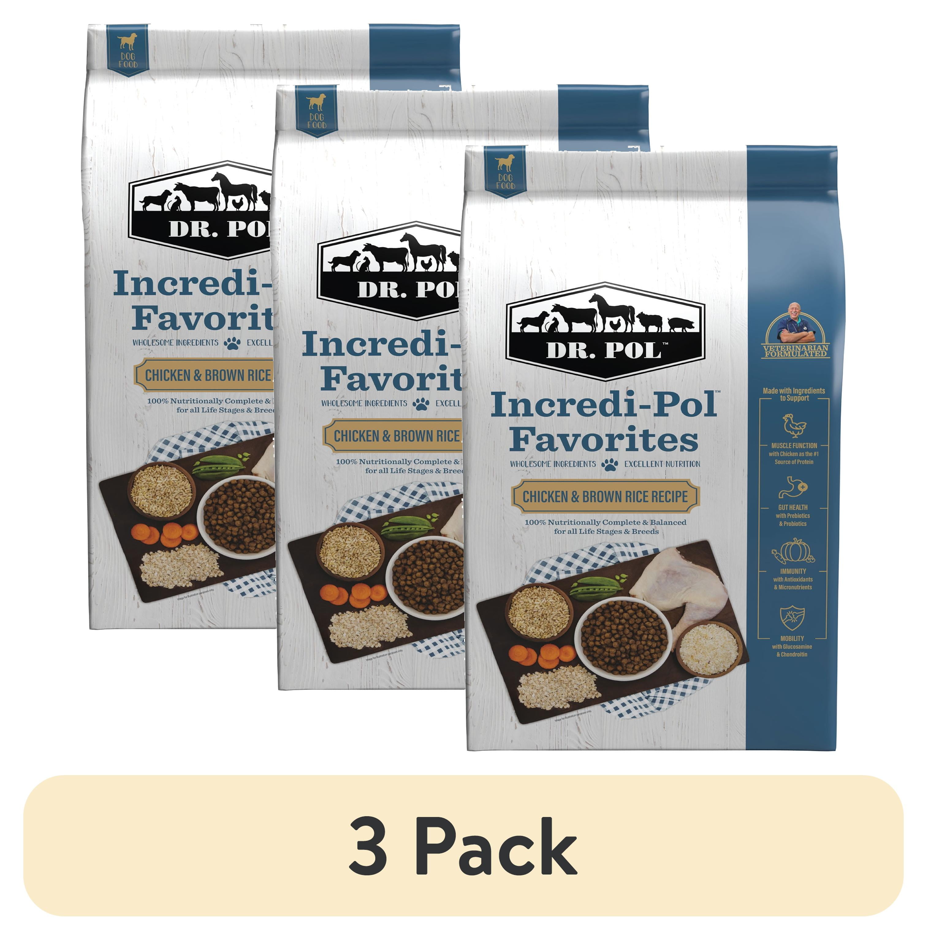 (3 pack) Dr. Pol Incredi-Pol Favorites Chicken and Brown Rice Recipe ...
