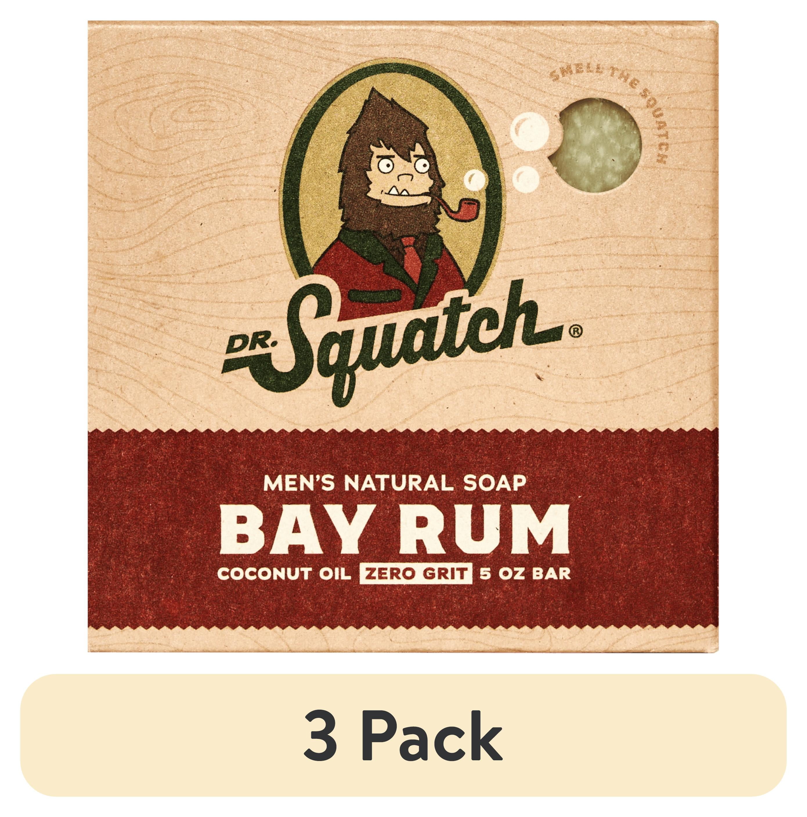 (3 pack) Dr. Squatch Men's Soap, Natural Bar Soap for Men, Bay Rum, 5 ...