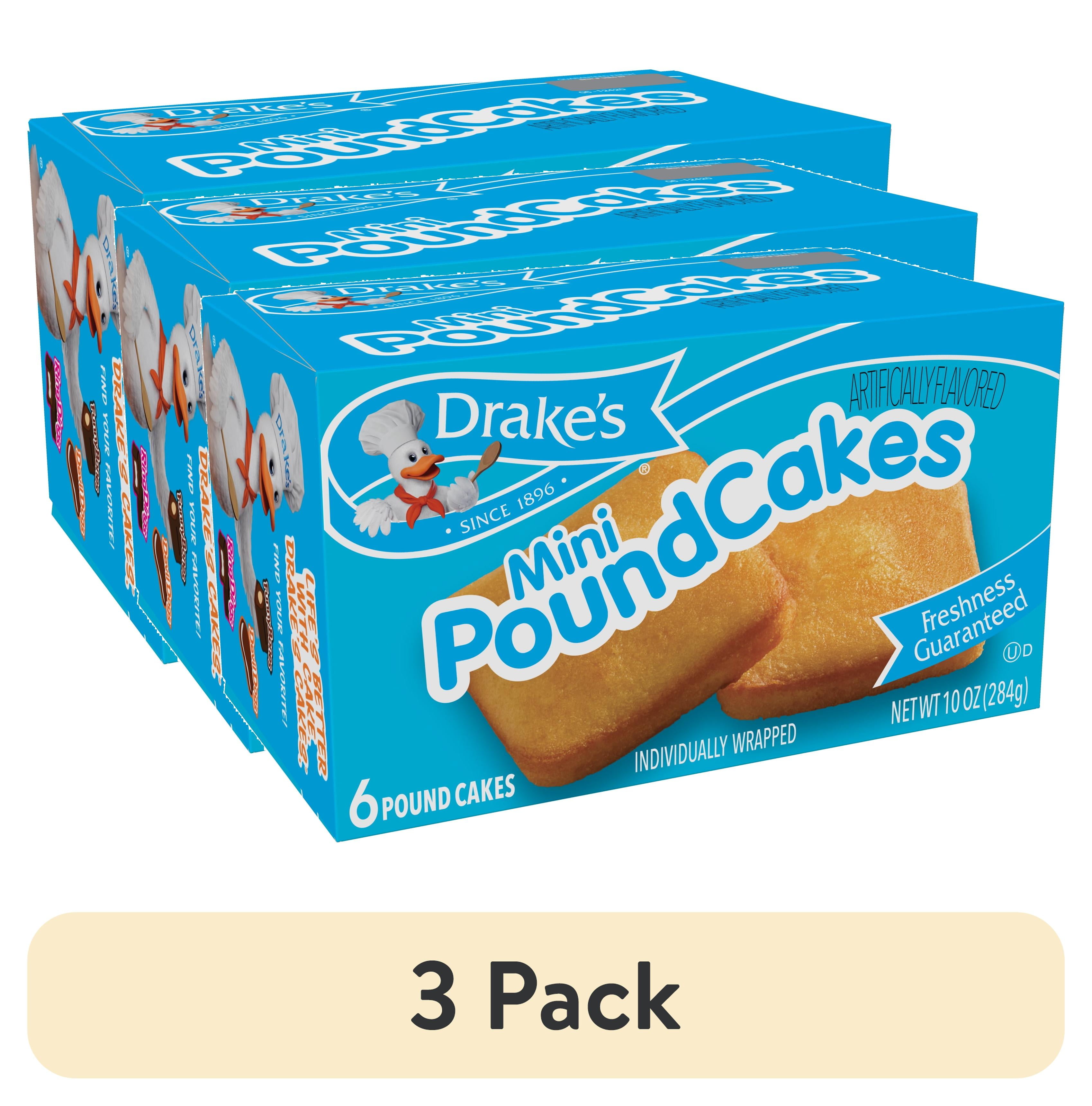 (3 pack) Cakes, Drake's Family Pack Mini Pound Cakes - Walmart.com