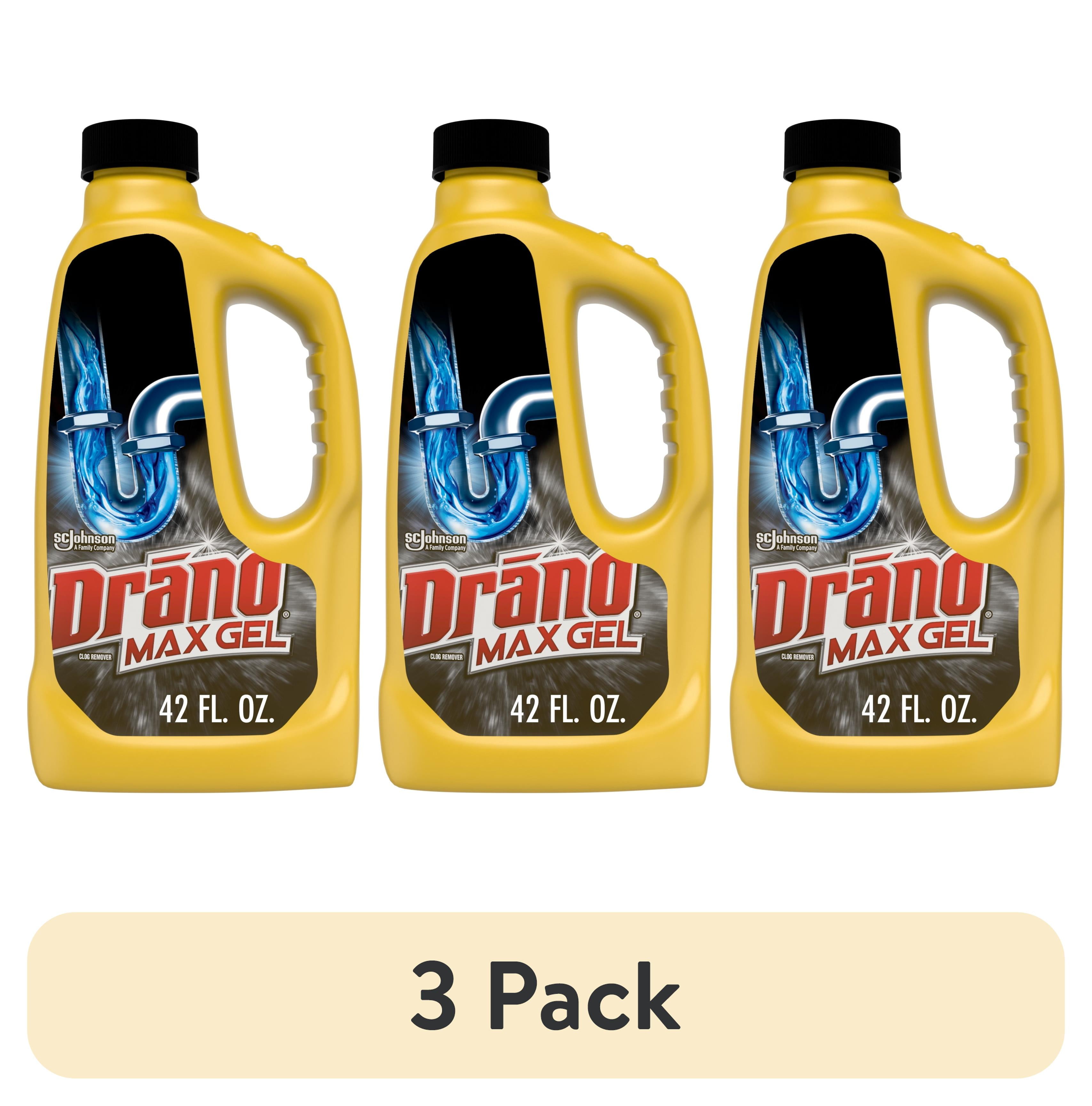(3 pack) Drano Max Gel Drain & Clog Remover, Professional Strength, 42 ...