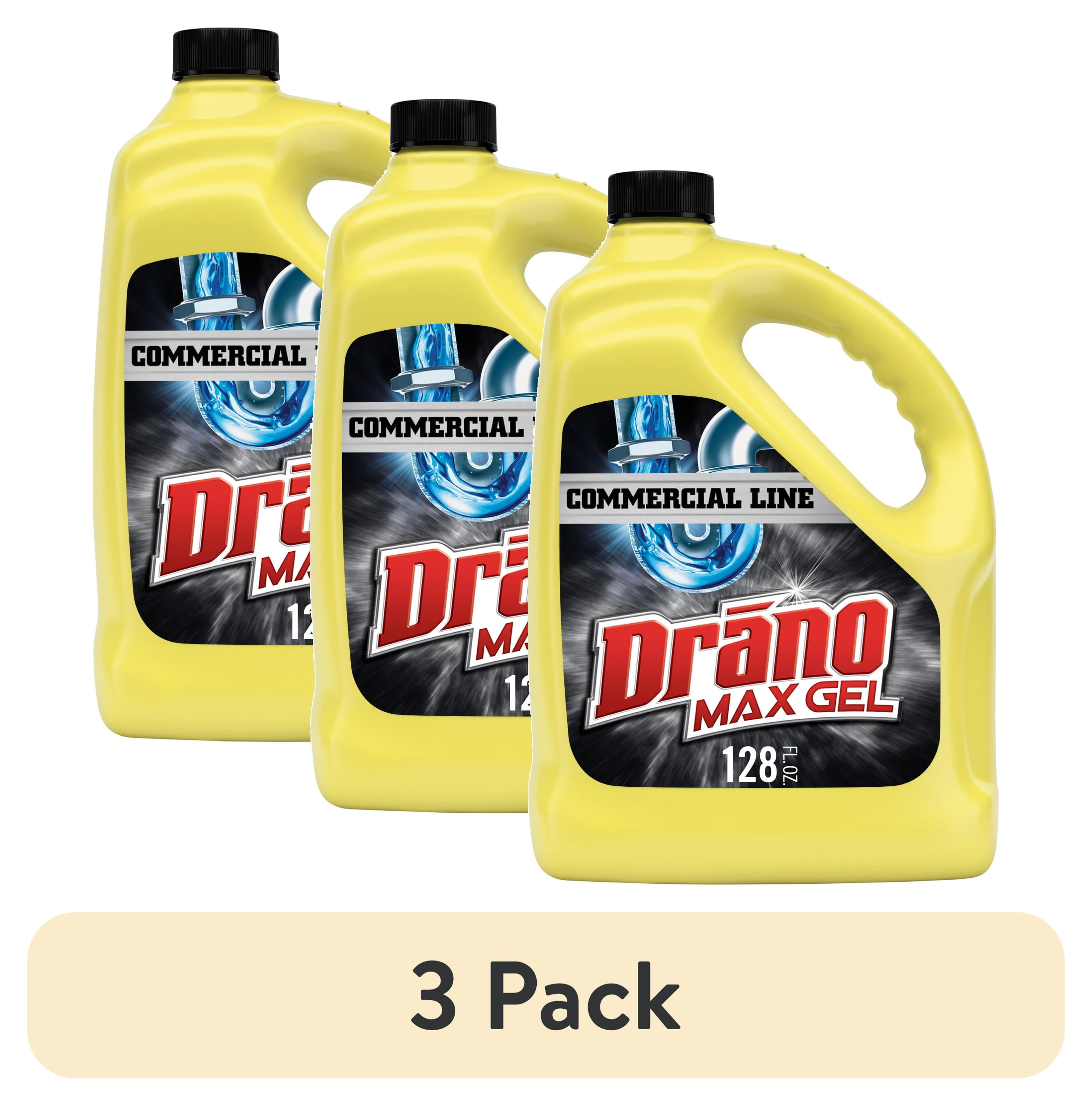 (3 pack) Drano Max Gel Drain Clog Remover, Commercial Line, 128 oz ...