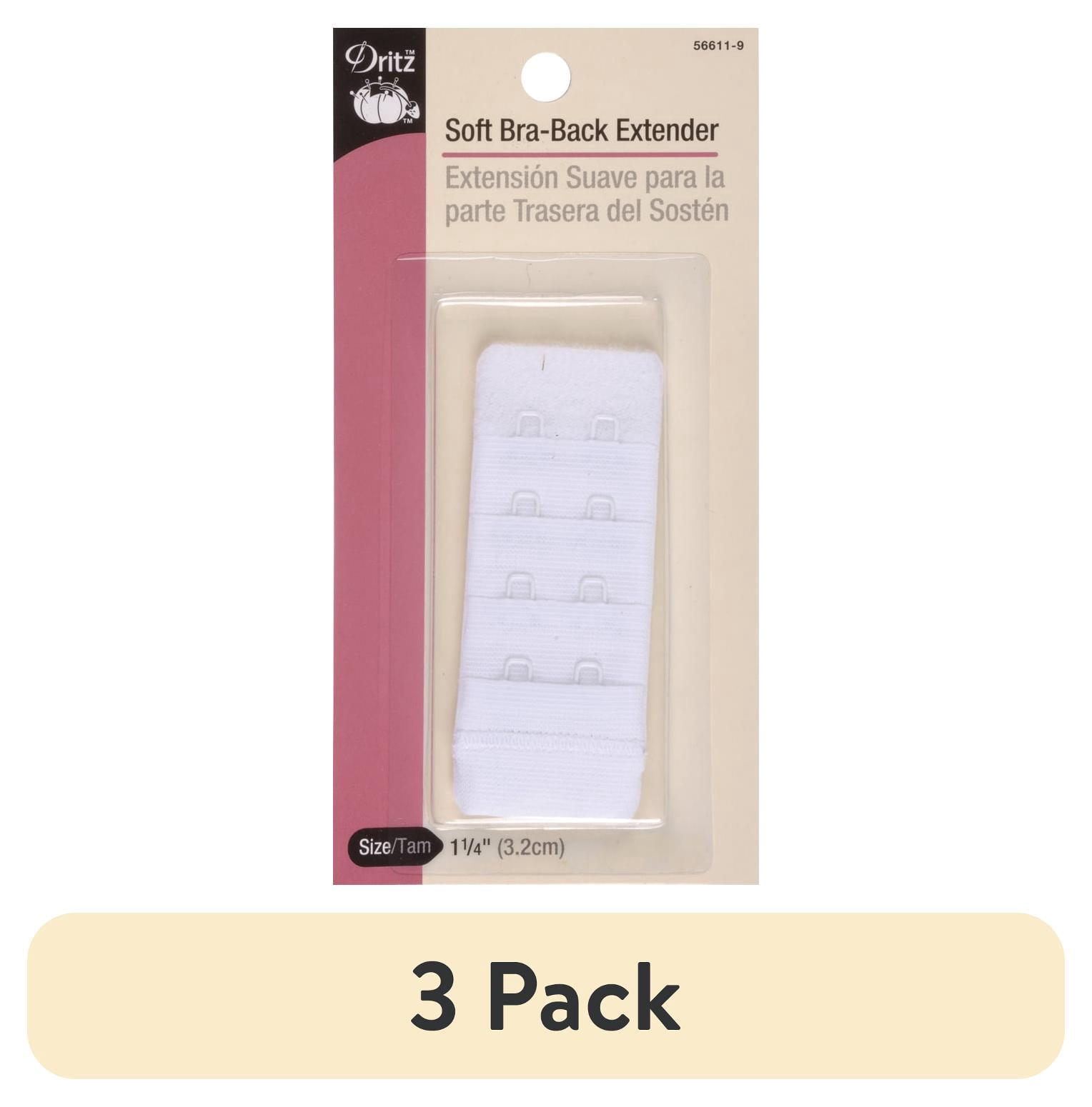 (3 pack) Dritz 1.25" Soft White Bra Extender Hooks, 2 Count - Walmart.com