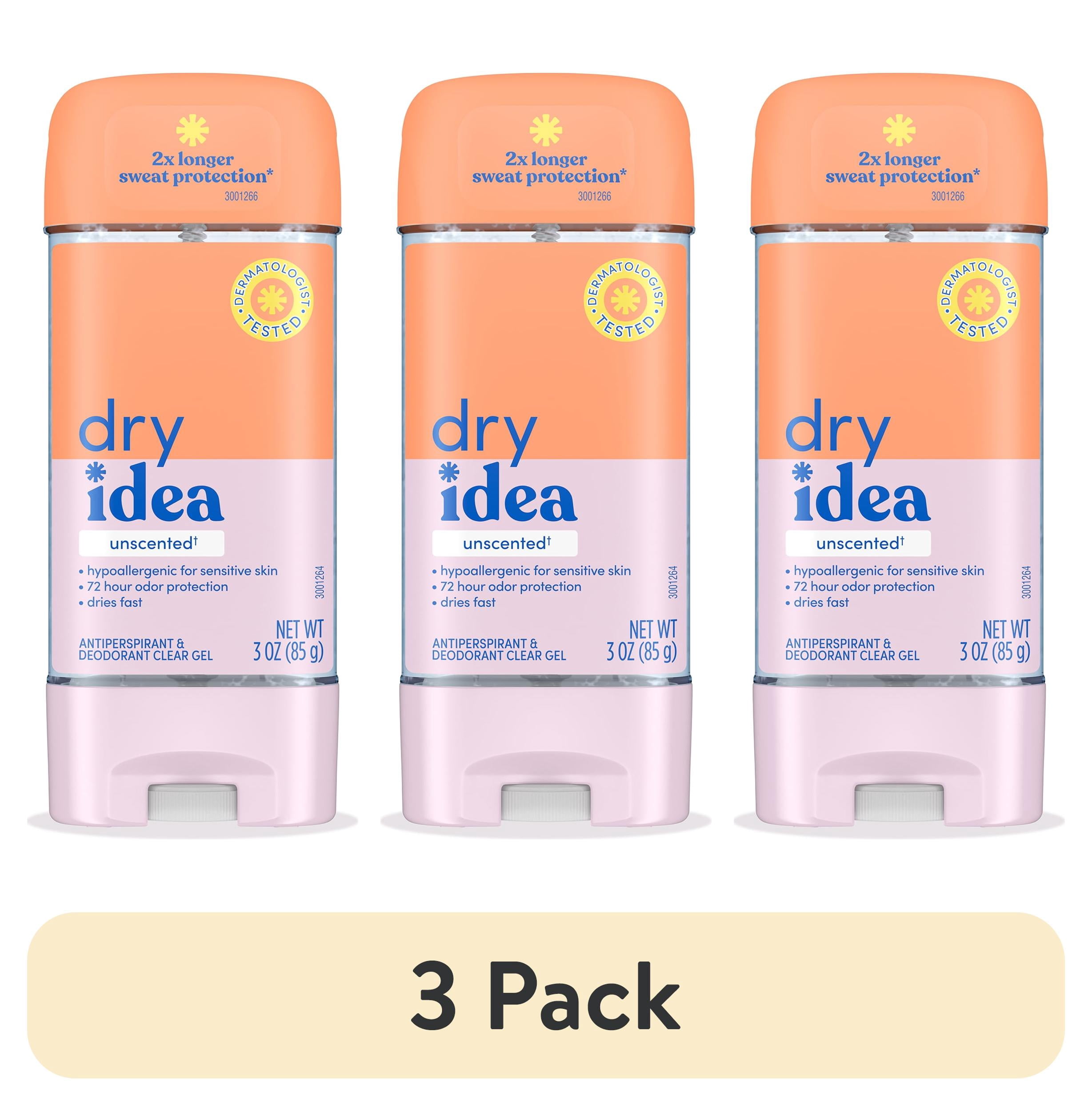(3 pack) Dry Idea Gel Deodorant & Antiperspirant, Unscented for ...
