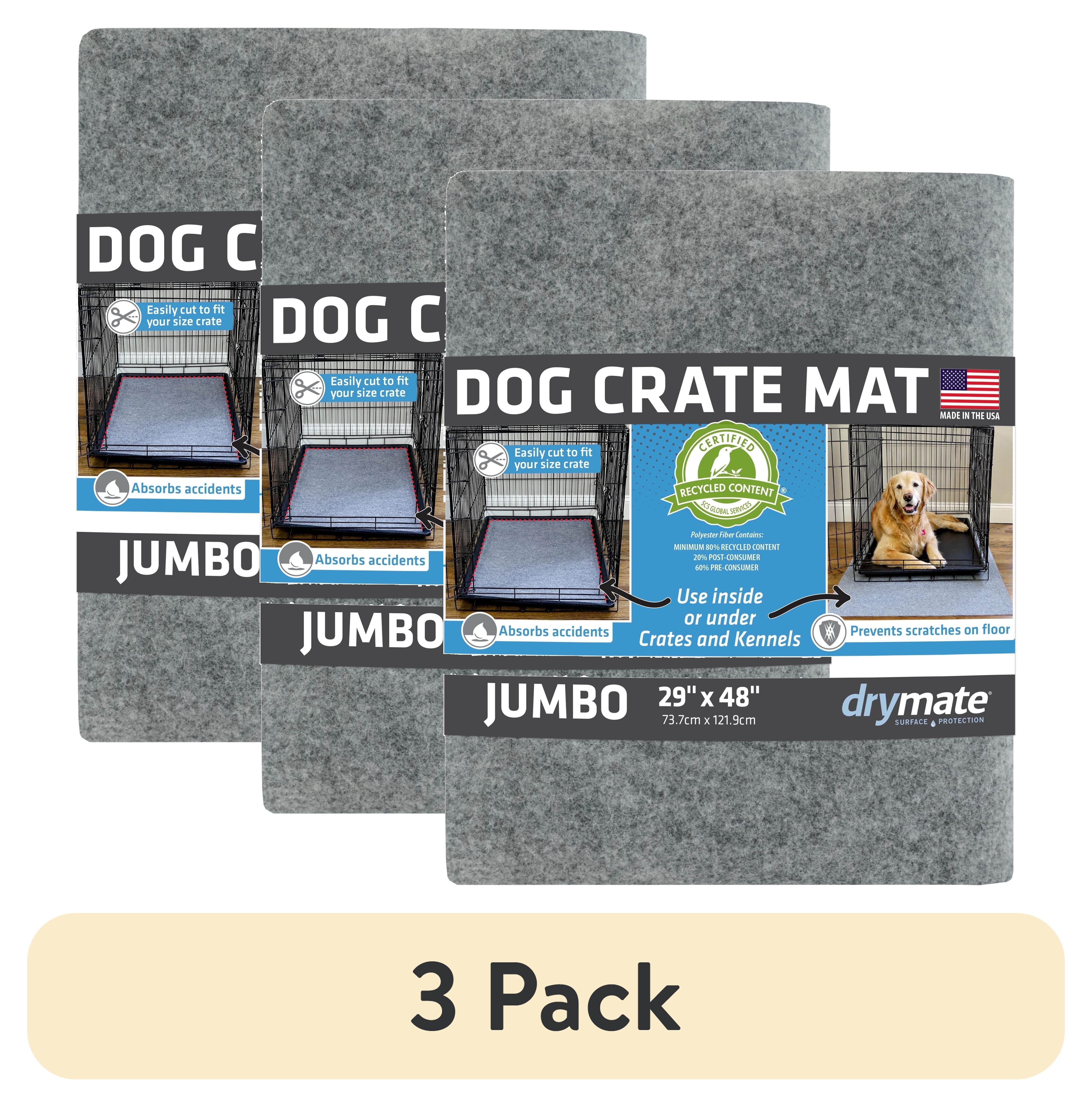 (3 pack) Drymate Dog Crate Mat Liner, Absorbent, Waterproof, Non-Slip ...