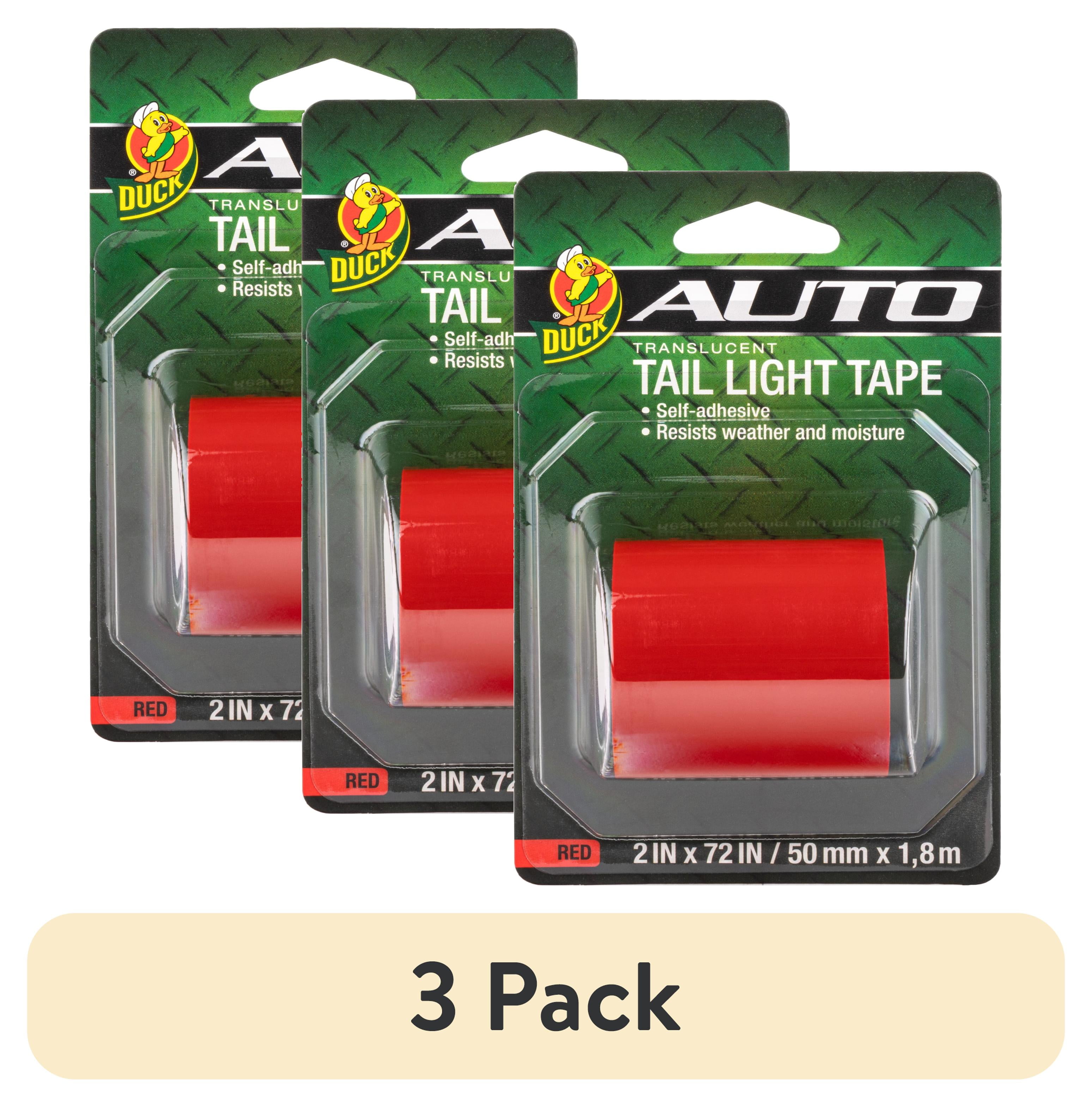 (3 pack) Duck Brand Translucent Tail Light Tape - Red, 2 in. x 72 in ...