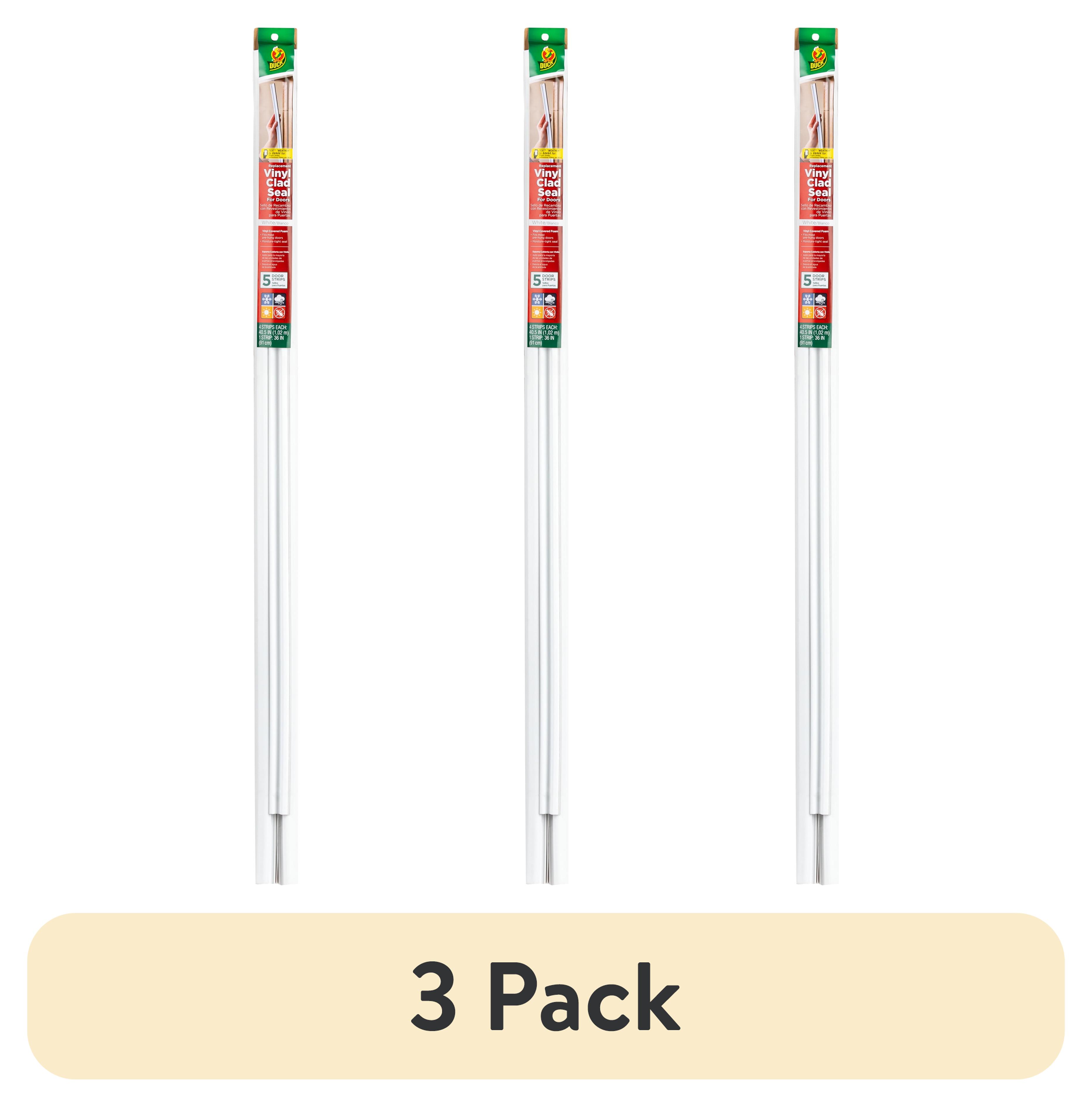 (3 pack) Duck Brand White Replacement Vinyl Clad Door Seal, 4 Strips ...