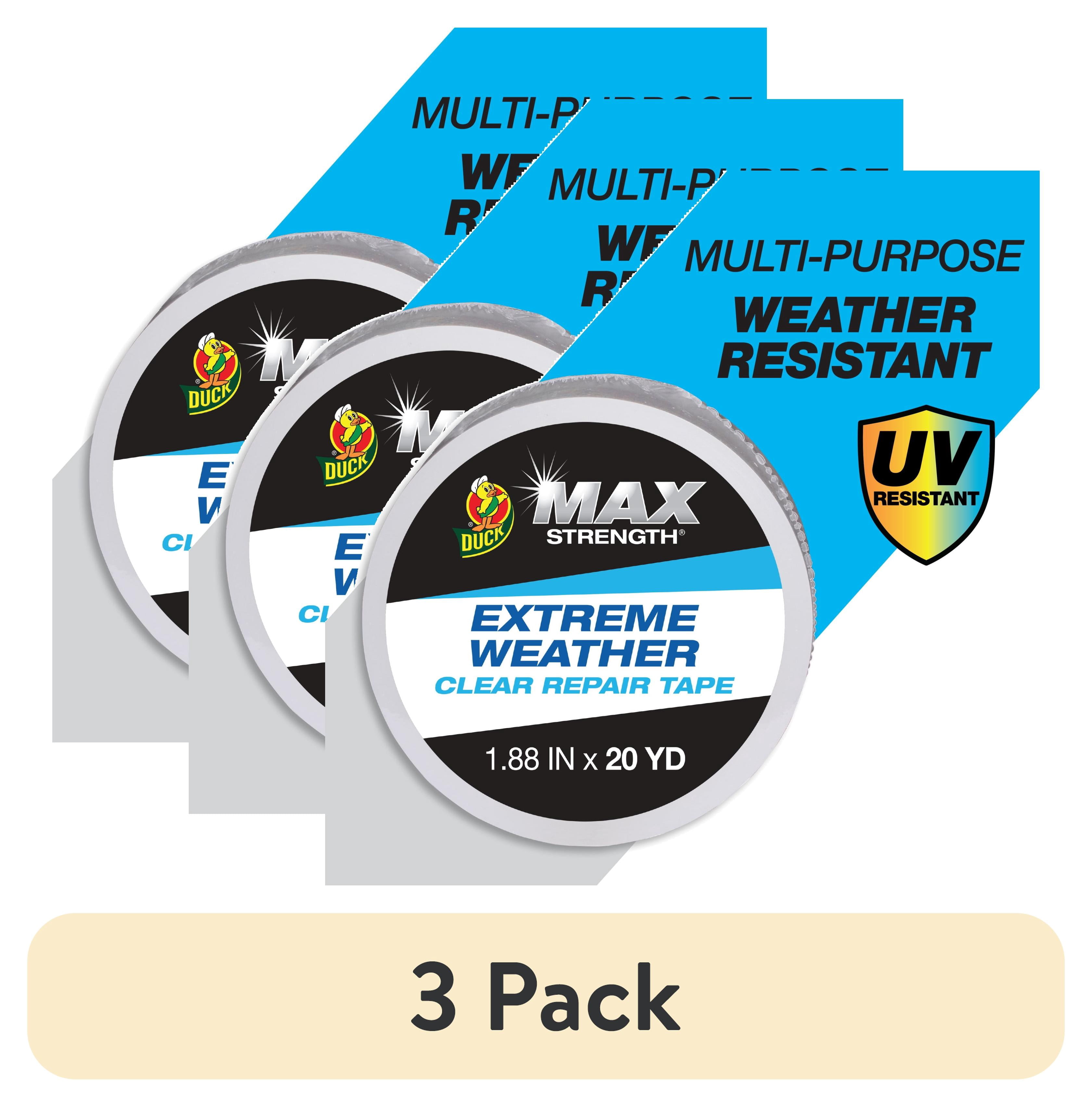 (3 pack) Duck Max Strength Extreme Weather 1.88 in. x 20 yd., Clear ...