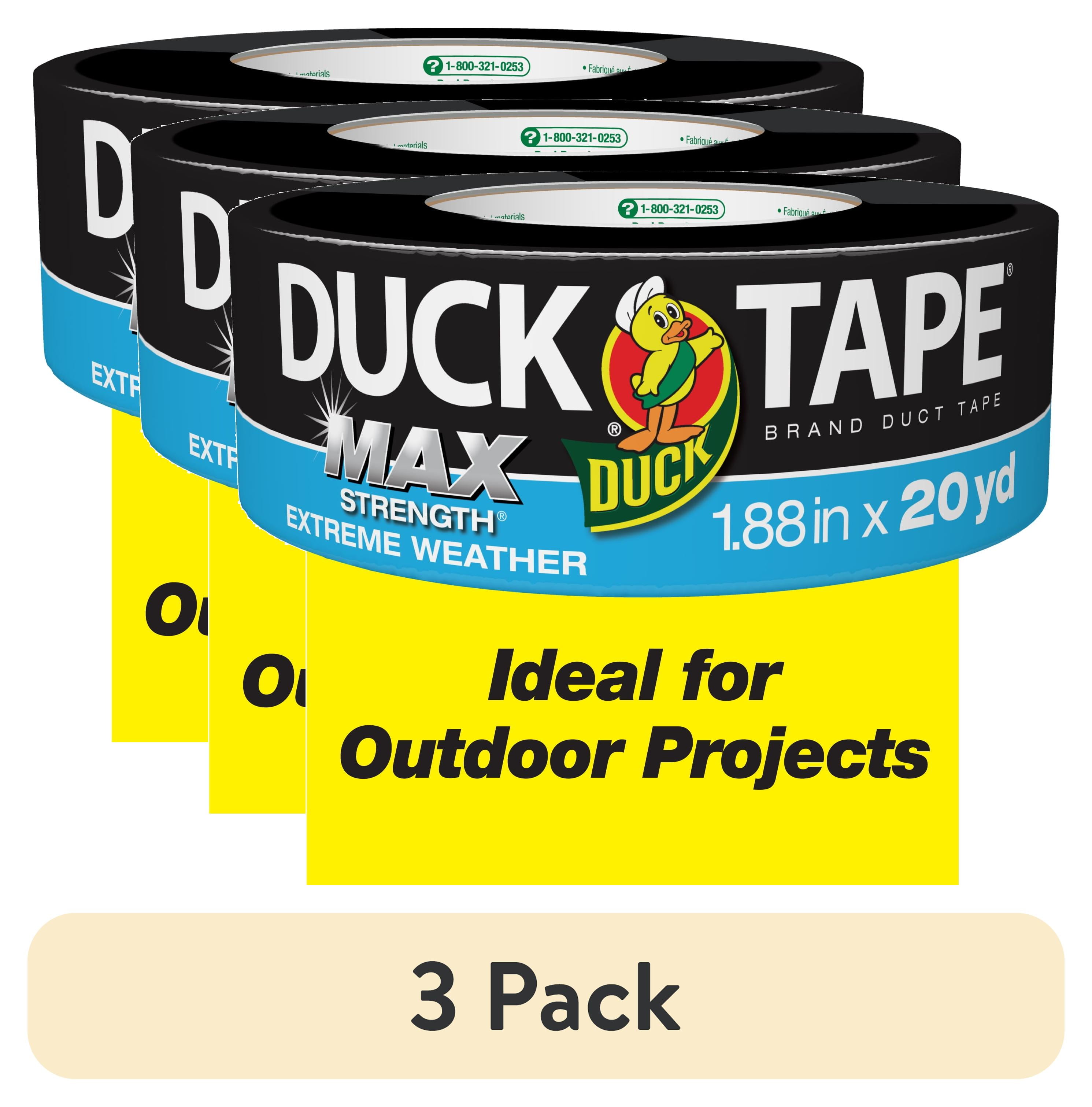 (3 pack) Duck Max Strength Extreme Weather Duct Tape , Silver, 1.88 in ...