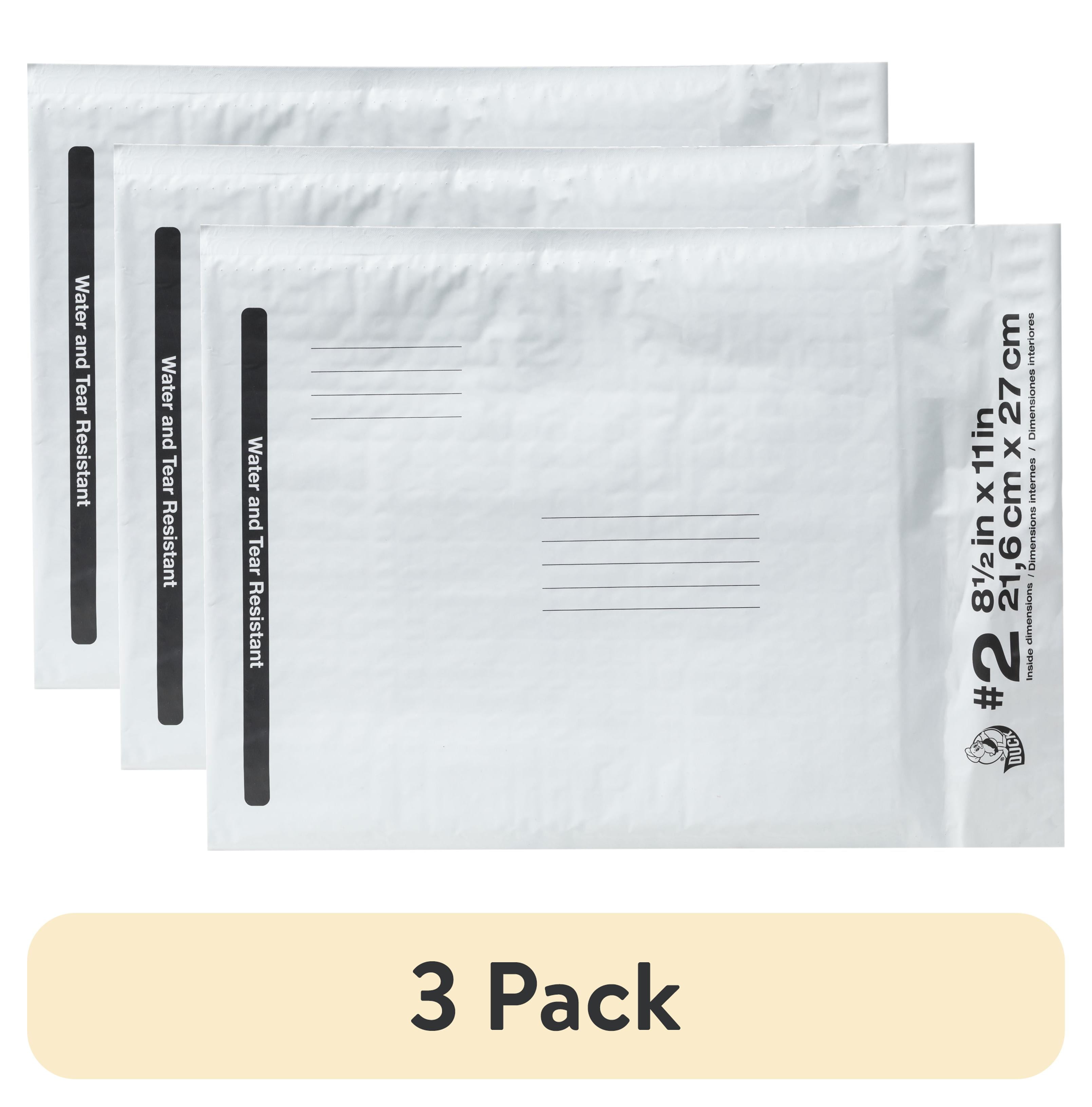 (3 pack) Duck Max Strength Self-Sealing Poly Bubble Mailer #2, 8.5" x ...