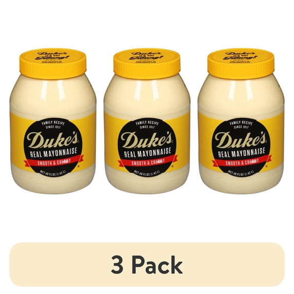 (3 pack) Duke's® Real Mayonnaise, 48 oz Jar, Smooth & Creamy Mayo ...