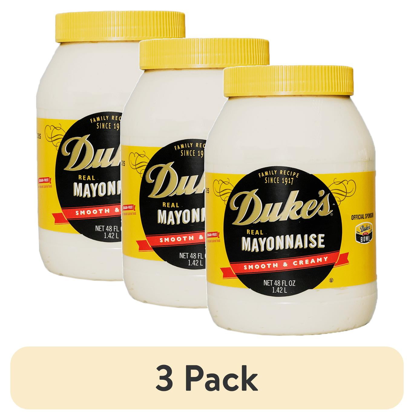 (3 pack) Duke's® Real Mayonnaise, 48 oz Jar, Smooth & Creamy Mayo ...