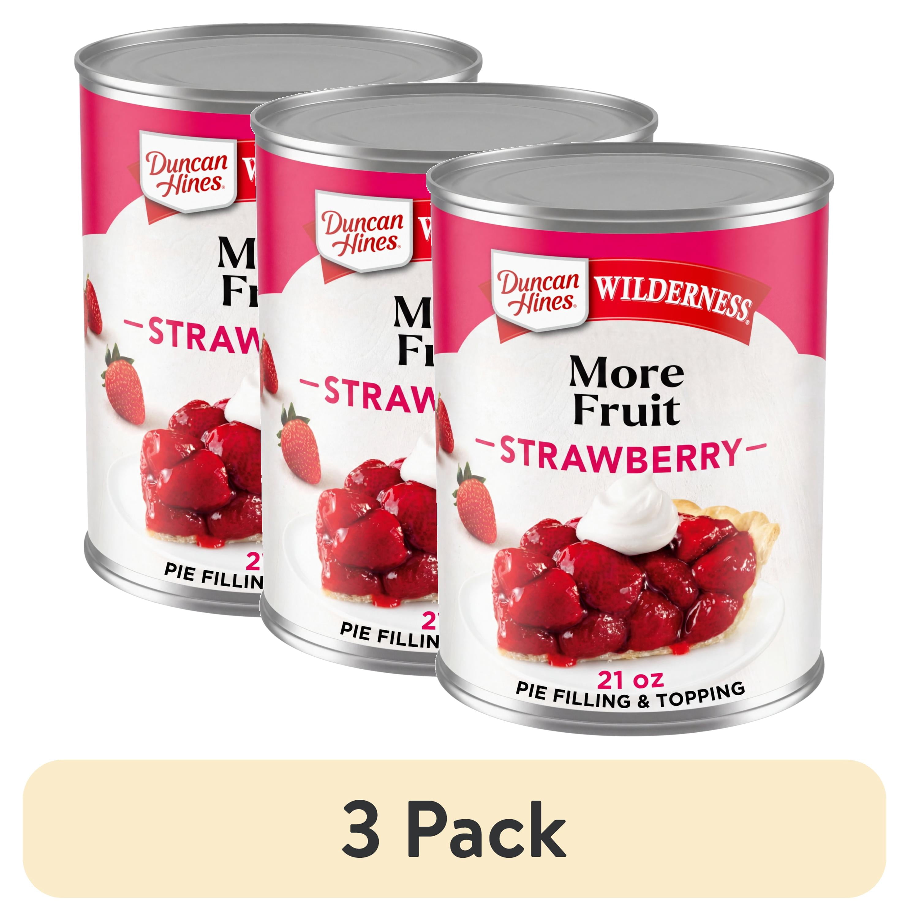 (3 pack) Duncan Hines Wilderness More Fruit, Strawberry Pie Filling and ...