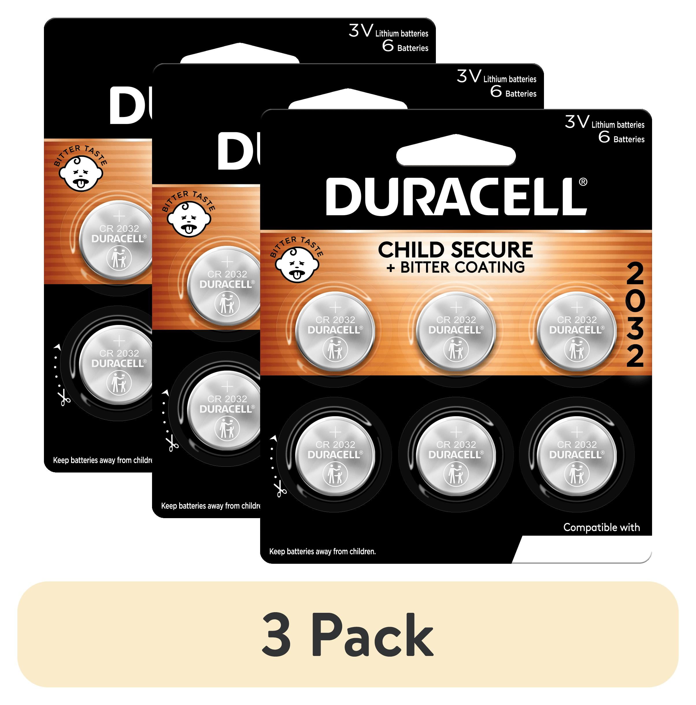 (3 pack) Duracell CR2032 3V Lithium Coin Battery with Child Safety Features, Compatible with ...