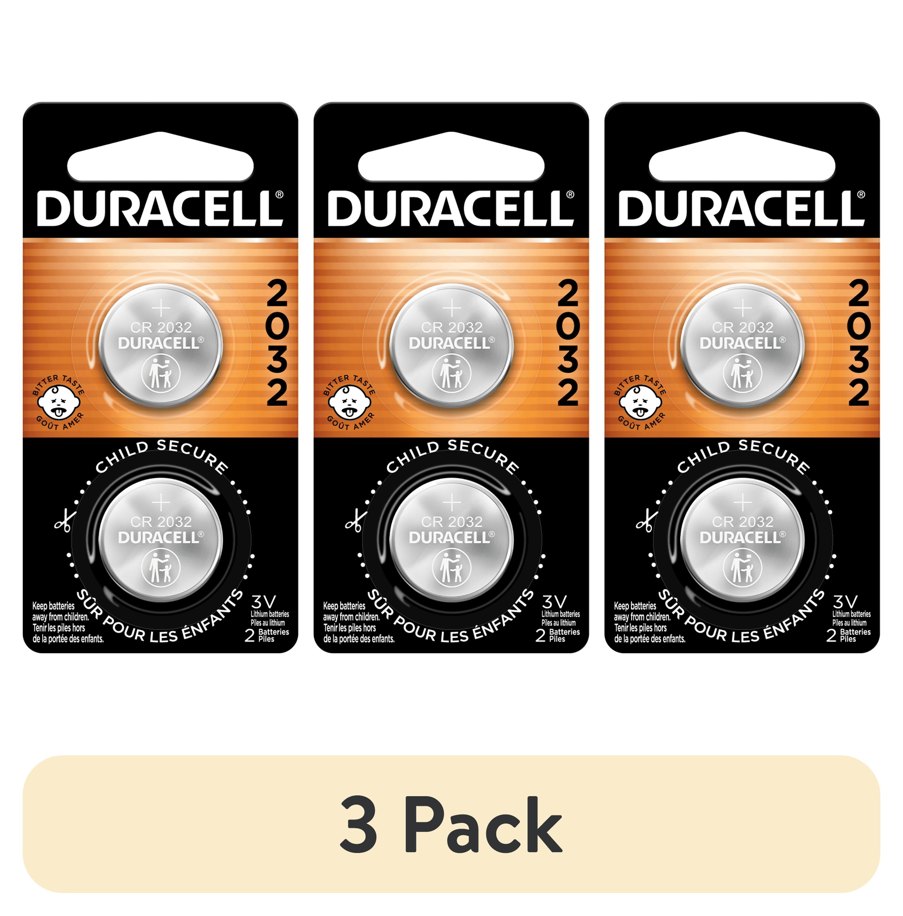 (3 pack) Duracell CR2032 3V Lithium Coin Battery with Child Safety ...