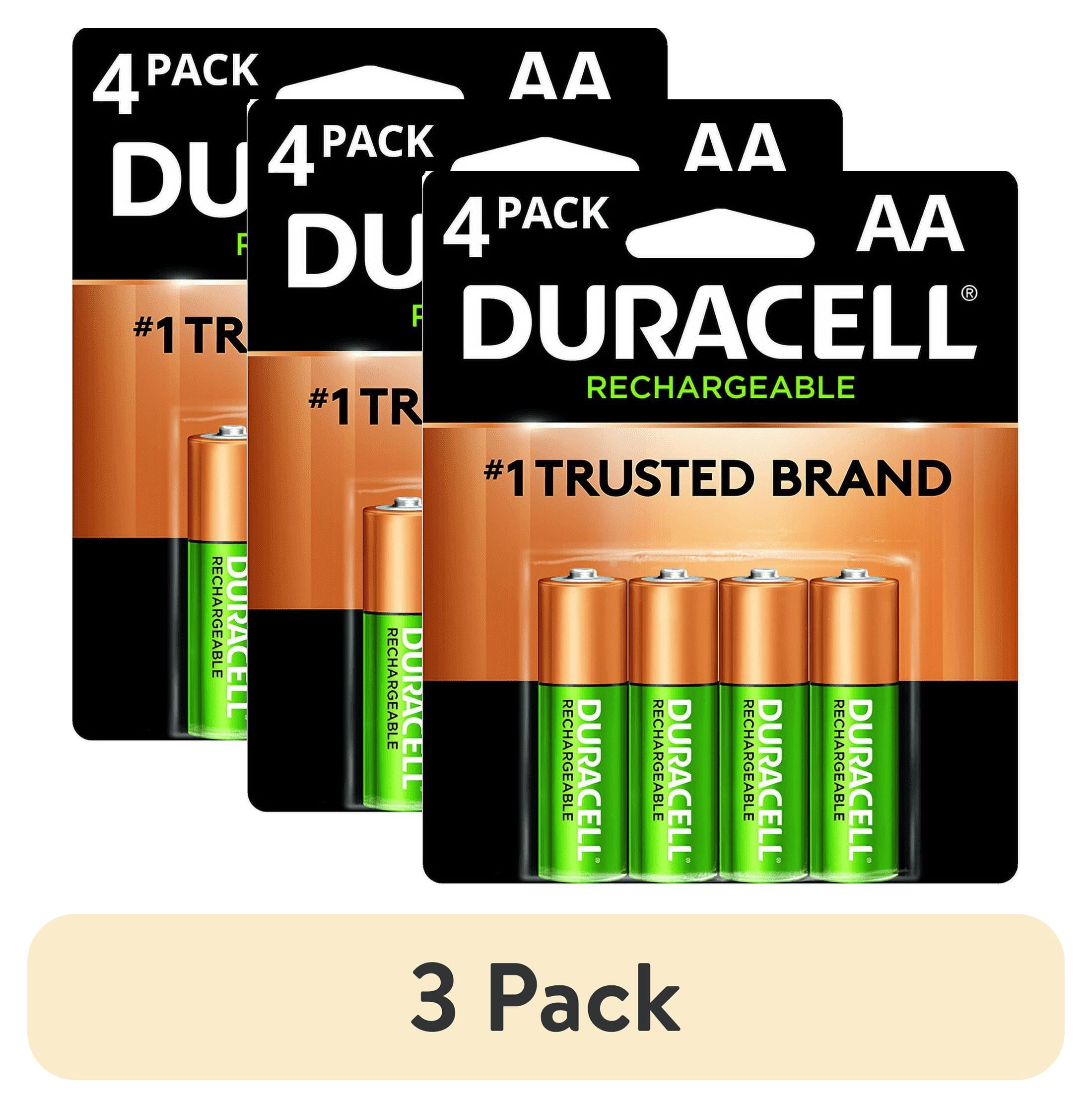 (3 pack) Duracell DX1500B4N Rechargeable Staycharged Nimh Batteries, Aa ...