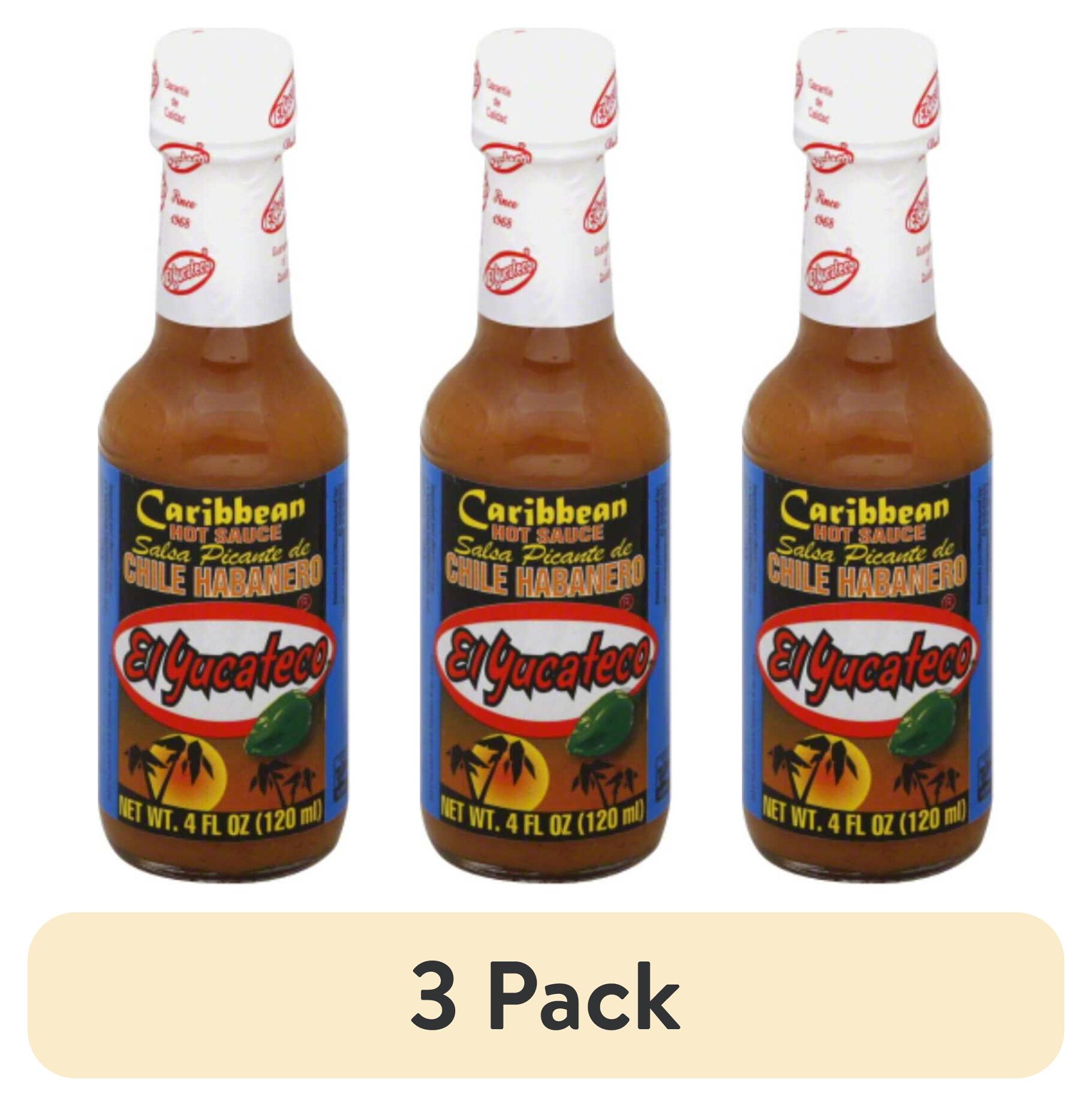 (3 pack) El Yucateco Caribbean Habanero Hot Sauce, 4 Ounce - Walmart.com
