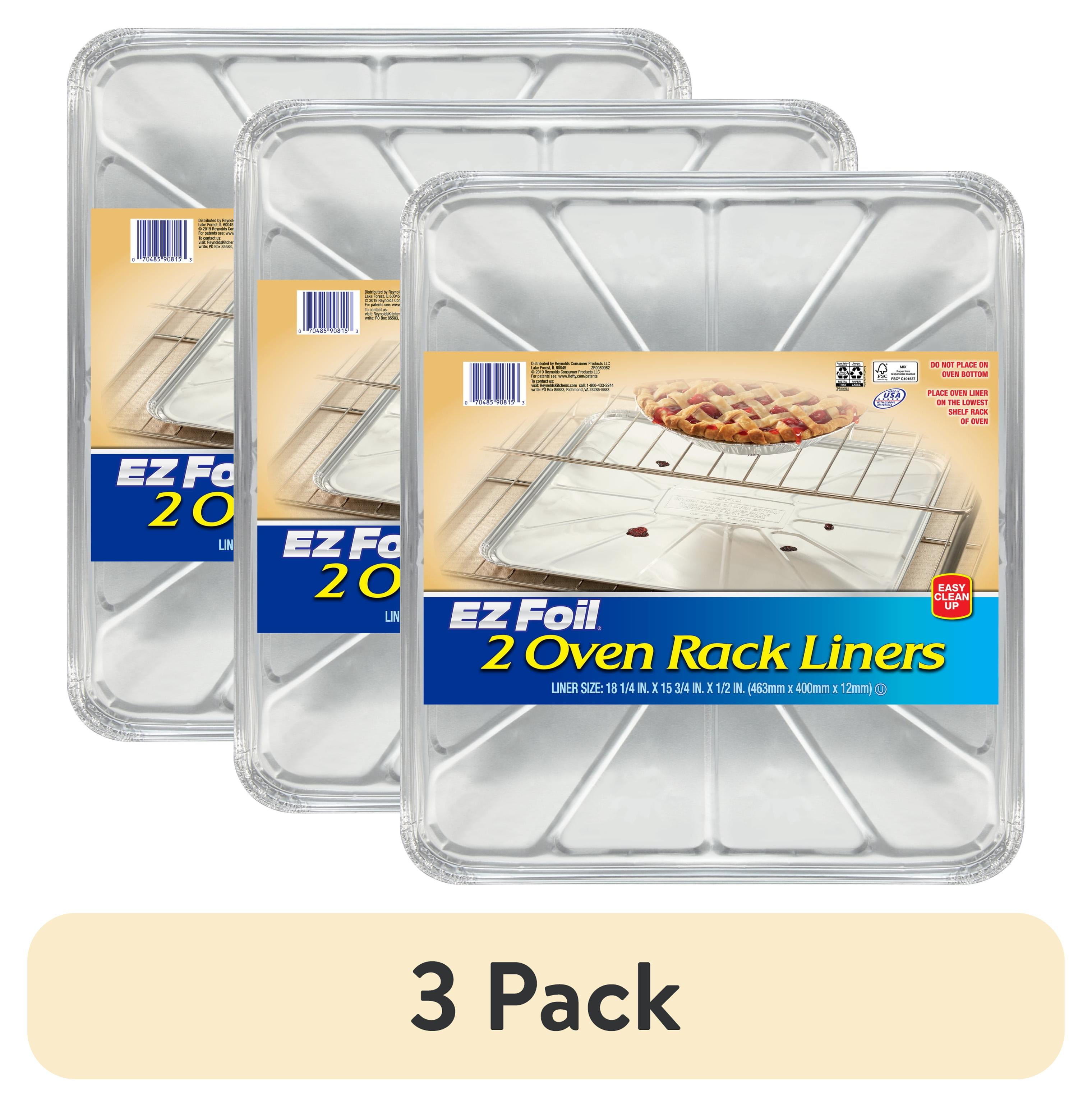 (3 pack) EZ Foil Oven Liner Tray, 18.25 x 15.75 inch, 2 Count - Walmart.com