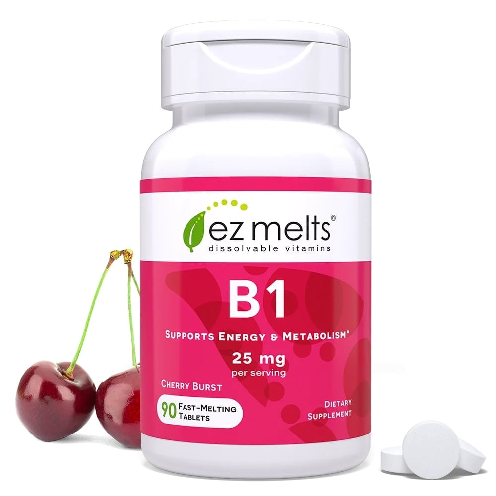 (3 pack) EZ Melts Vitamin B1 (Thiamine) Supports Energy and Metabolism ...