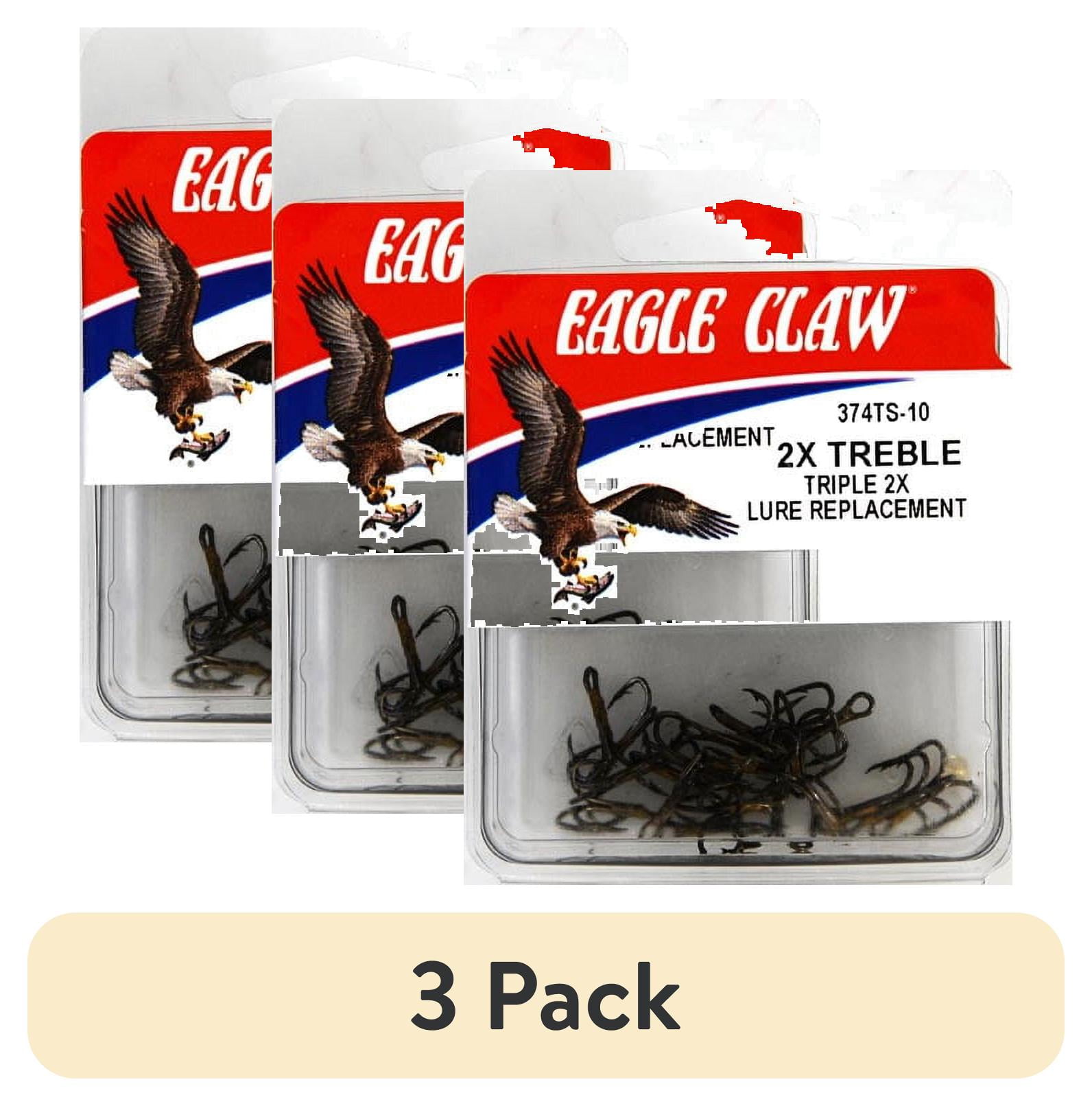 Eagle Claw 374TSH-10 2X Treble Hook - Size 10 - 20 Hooks - Walmart.com