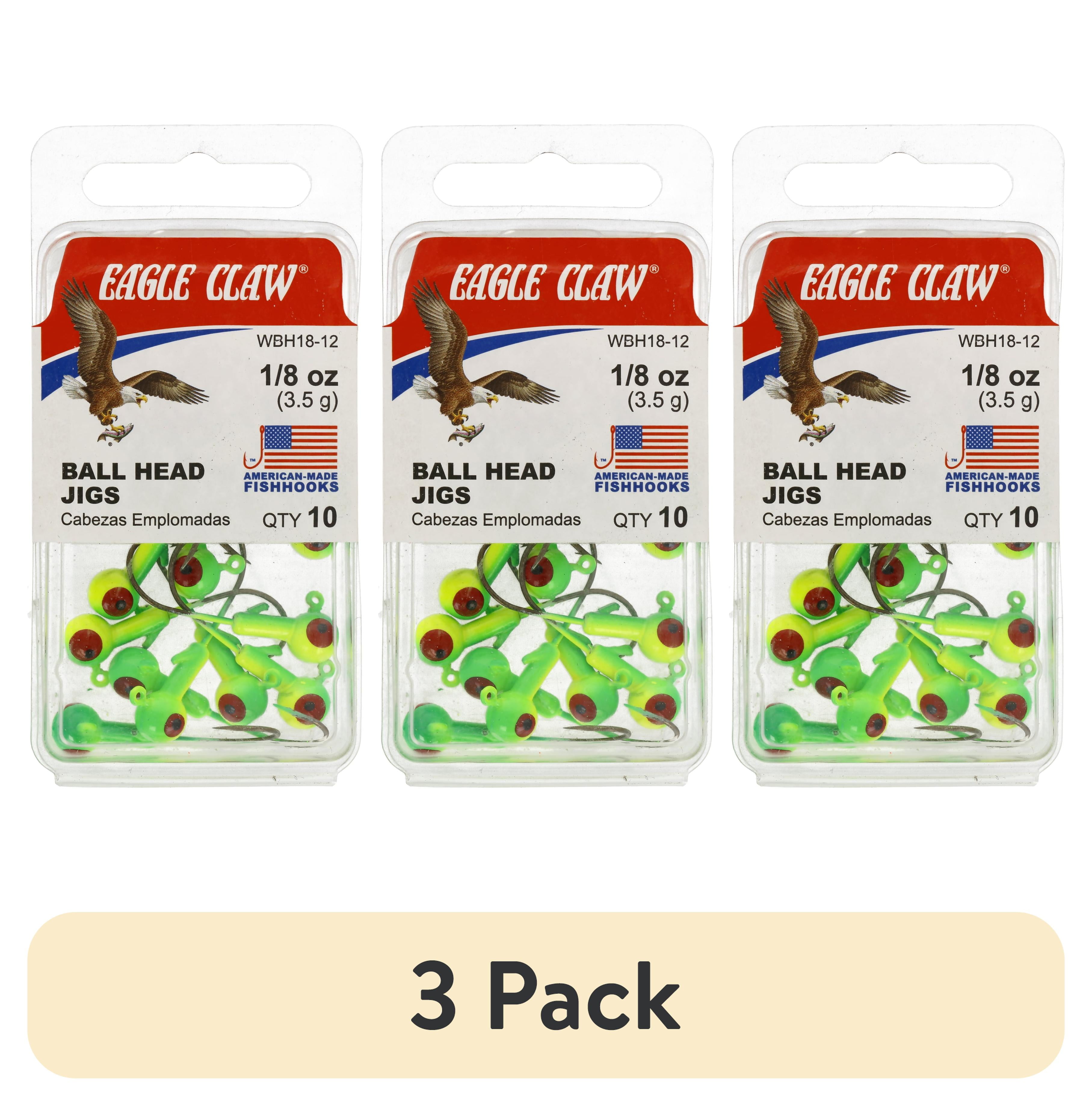 Eagle Claw Ball Head Fishing Jig - 1/8 oz. Lime & Chartreuse - Walmart.com