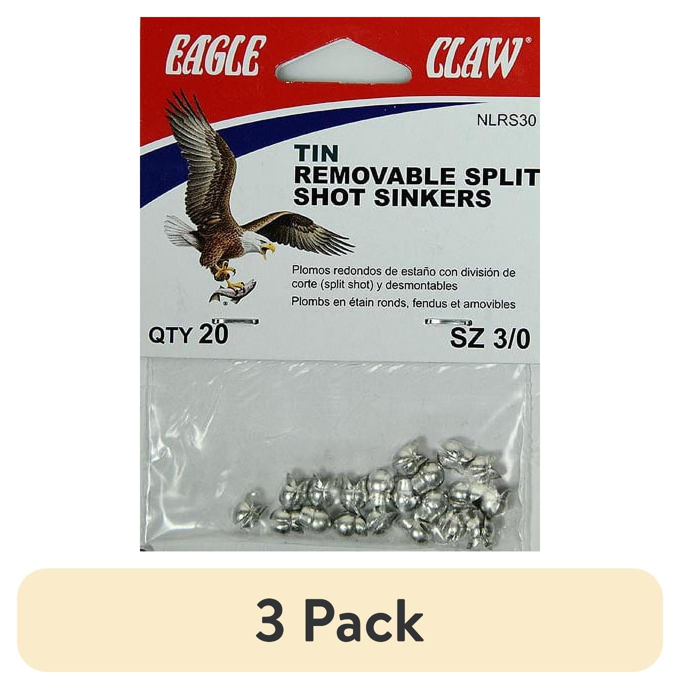 Eagle Claw Reusable Tin Bass Casting Split Shot Sinkers 3 Pack ...