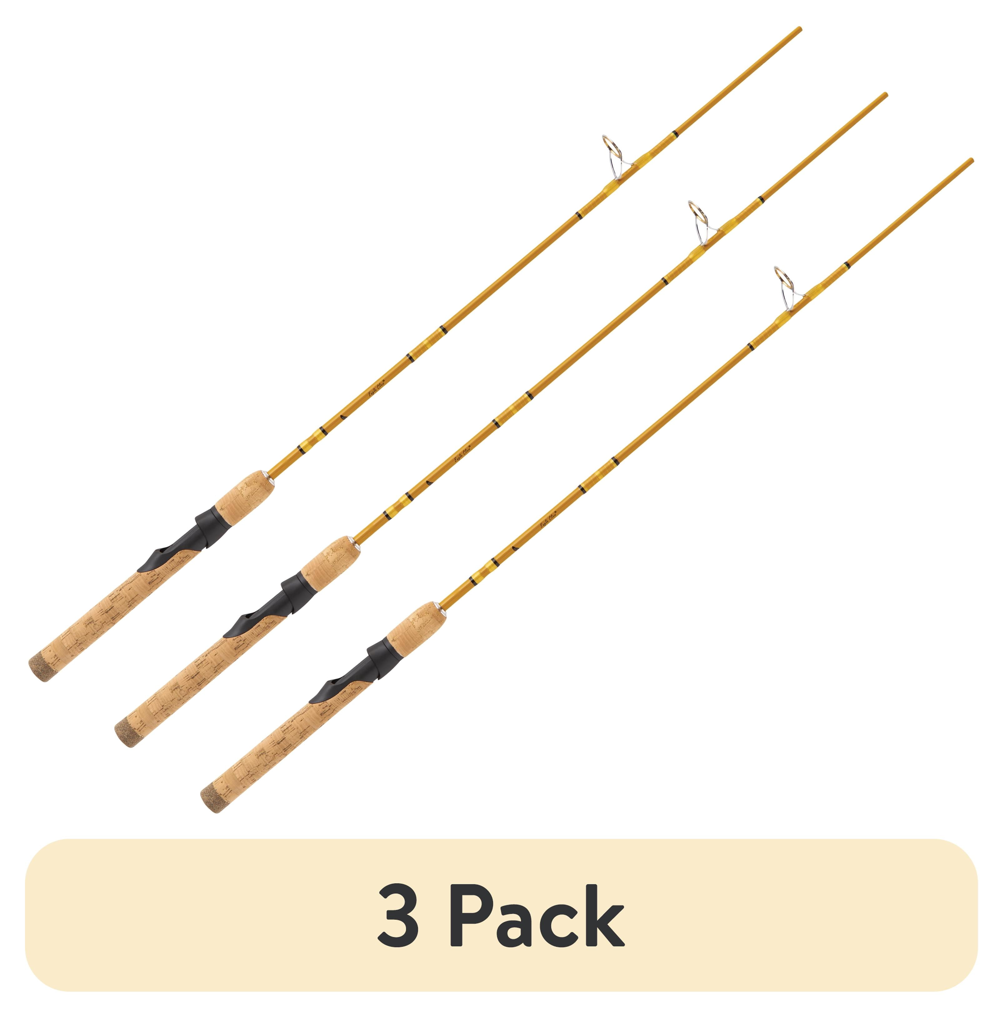 (3 pack) Eagle Claw Crafted Glass CG56LS2 5’ 6”, 2 Piece Light Spinning ...