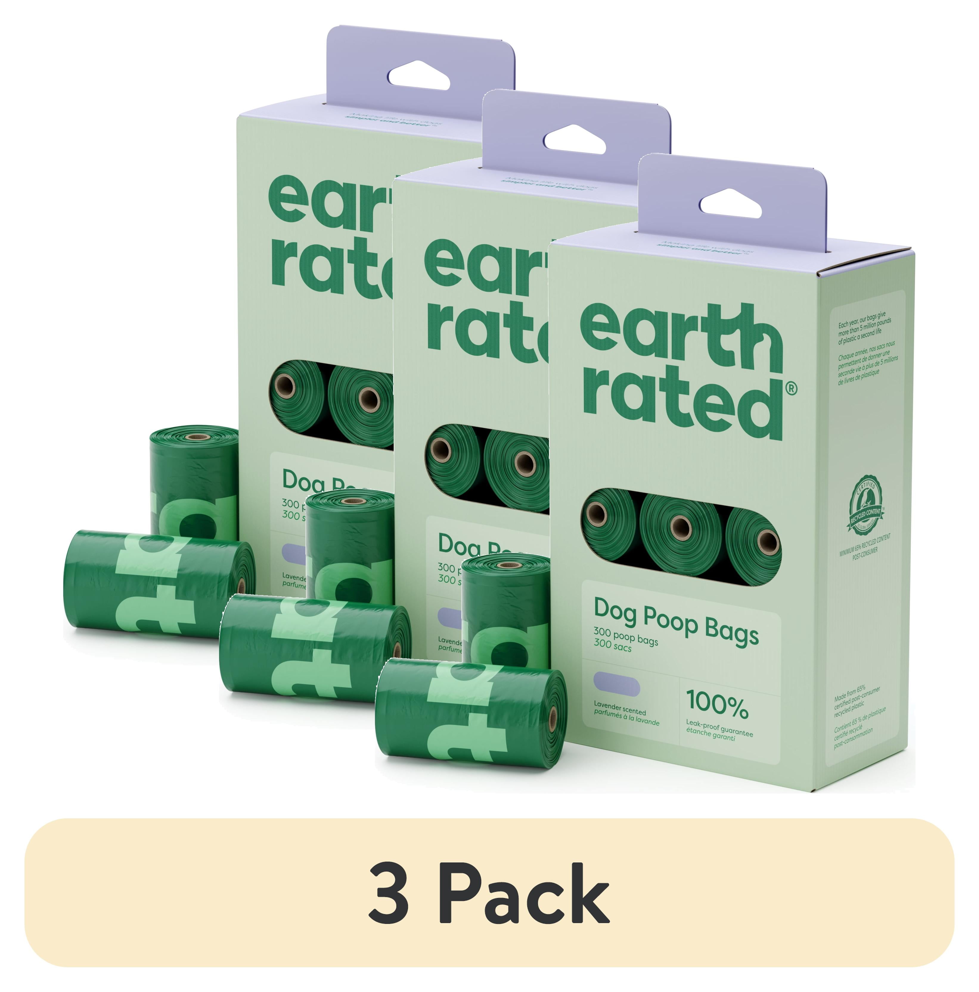 (3 pack) Earth Rated Lavender Leak-Proof Dog Poop Bags, 300 Count on 15 ...