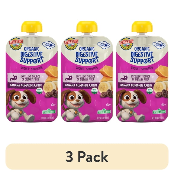 (12 pack) Earth's Best Organic Immune Support Toddler Food, Banana ...