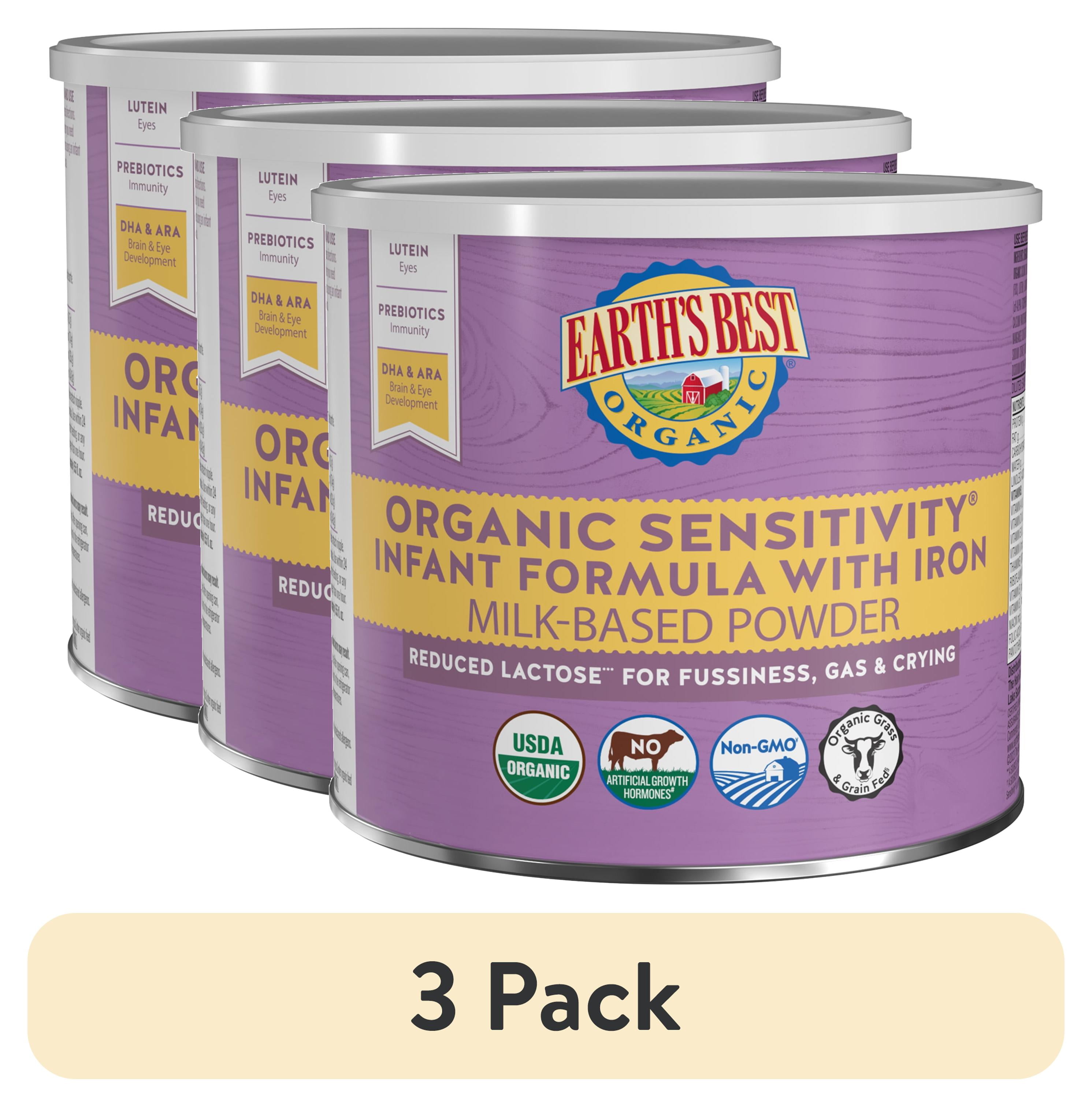 (3 pack) Earth's Best Organic Sensitivity Powder Baby Formula with Iron ...