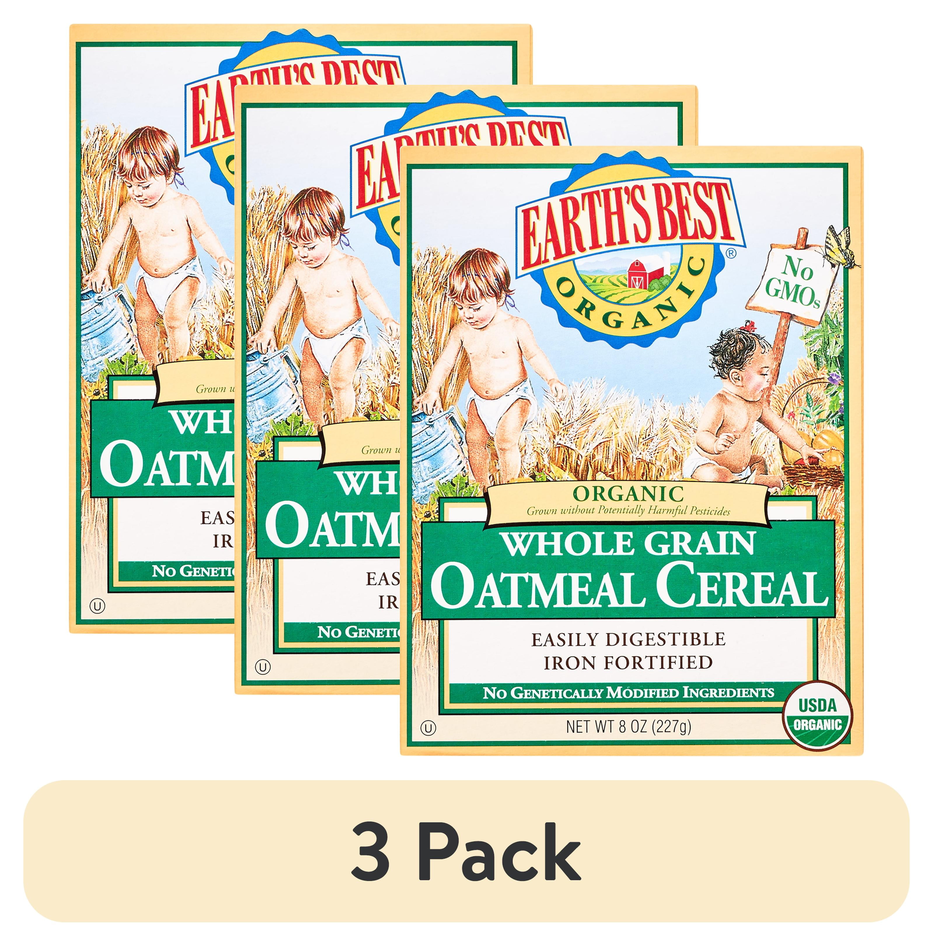 (3 pack) Earth's Best Organic Stage 1 Oatmeal Infant Baby Cereal, 8 oz ...