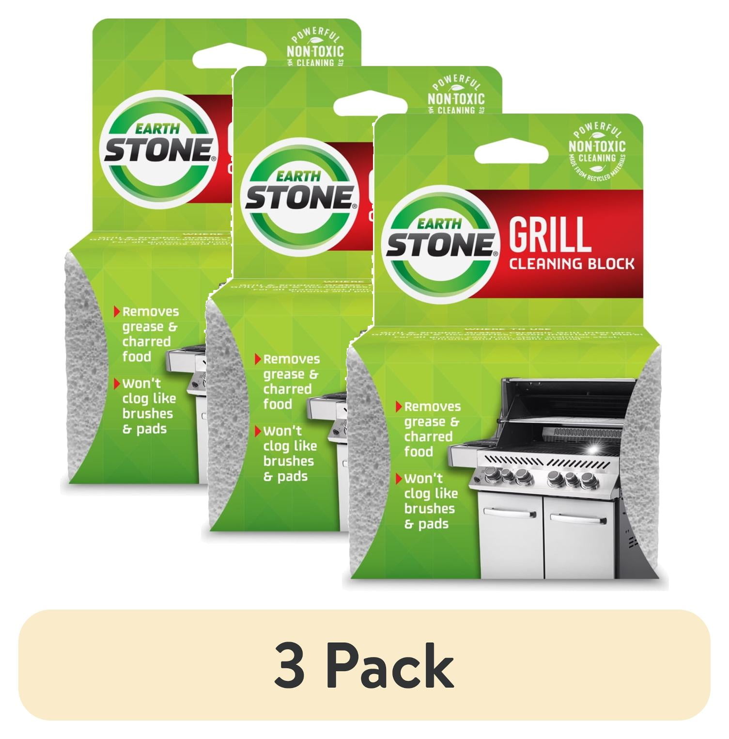 (3 pack) EarthStone® Grill Cleaning Block, the Environmentally Friendly ...