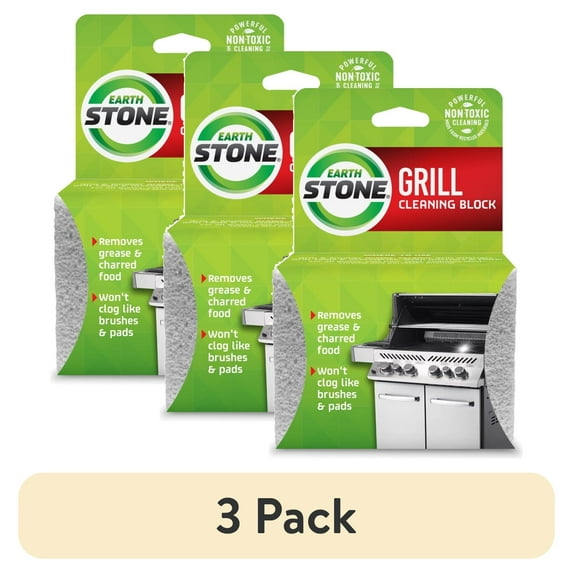 (3 pack) EarthStone® Grill Cleaning Block, the Environmentally Friendly ...