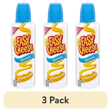 Easy Cheese Cheddar Cheese Snack 8 oz, shelf-stable spreadable cheddar ...