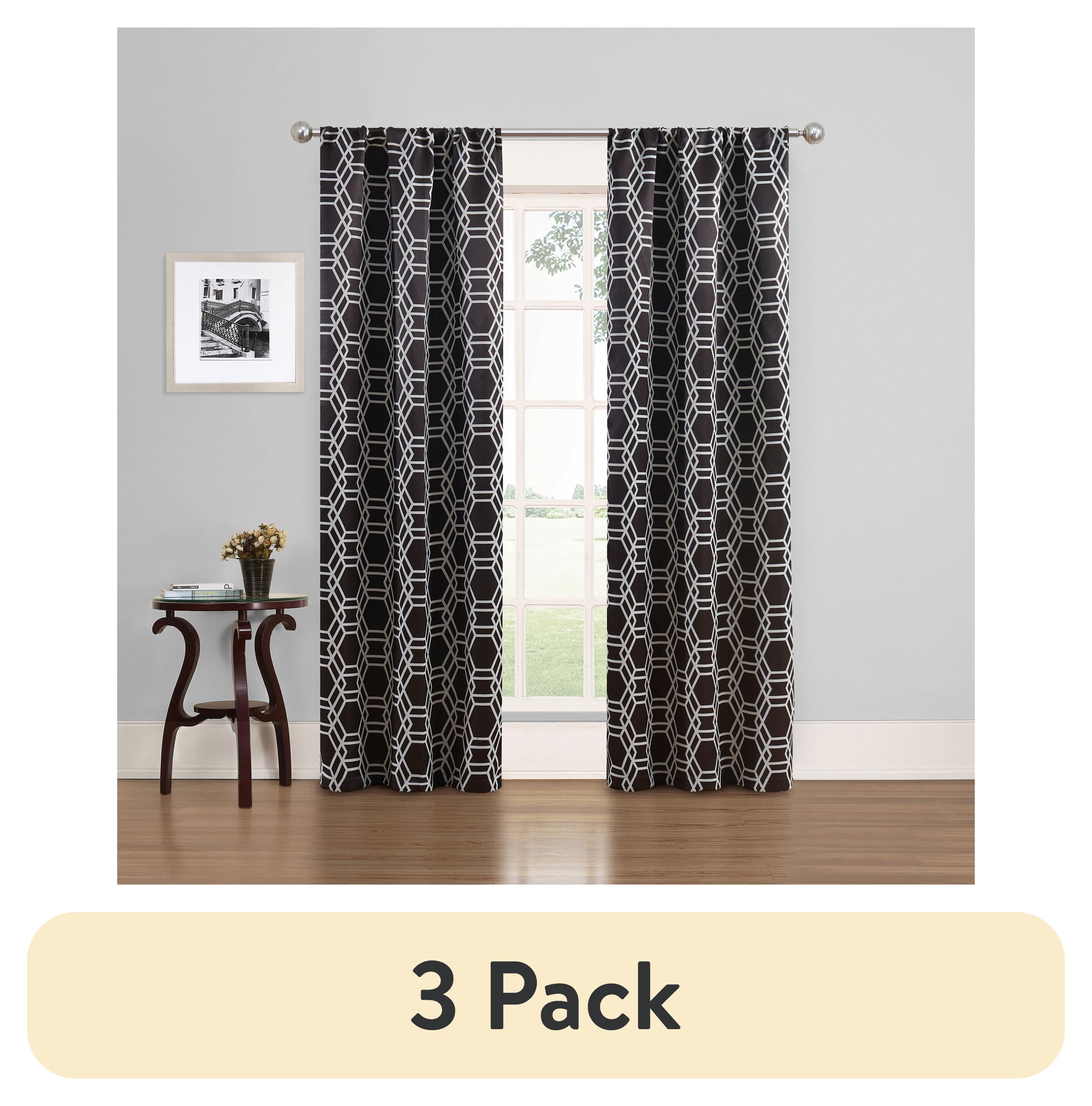 (3 pack) Eclipse Phoenix Blackout Curtain Rod Pocket Panel, Set of 2 ...