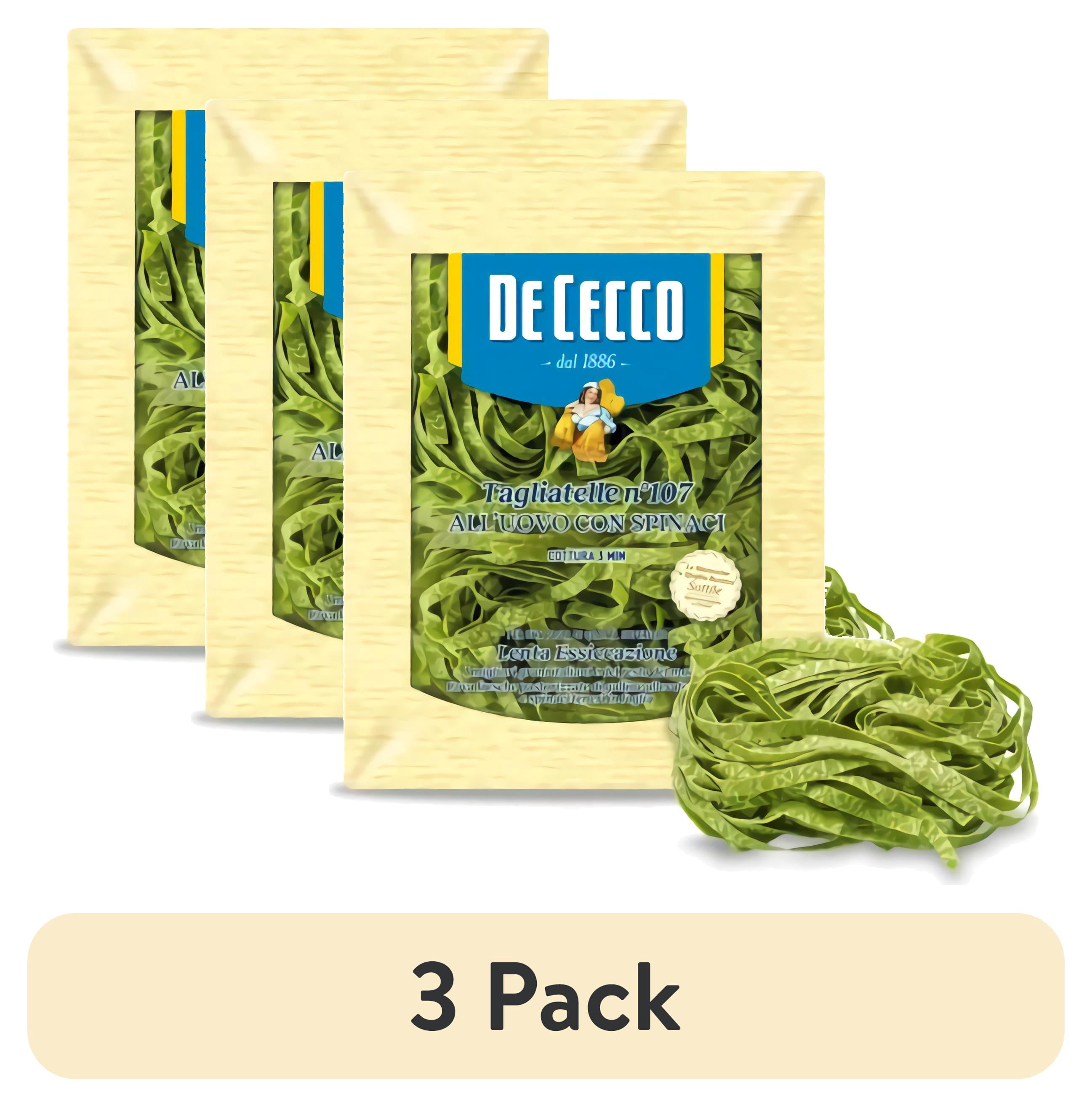 (3 pack) Egg Spinach Tagliatelle Pasta no.107 by De Cecco - 8.8 oz ...