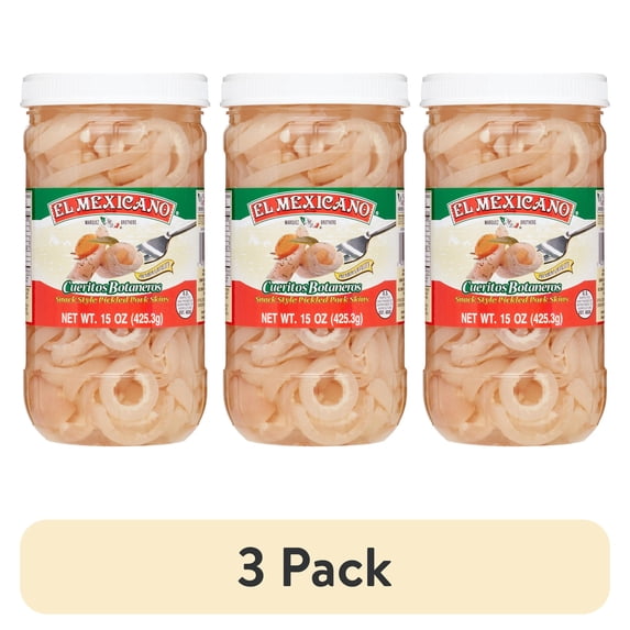 (3 pack) El Mexicano Cueritos Botaneros, Snack Style Pickled Pork Skins ...