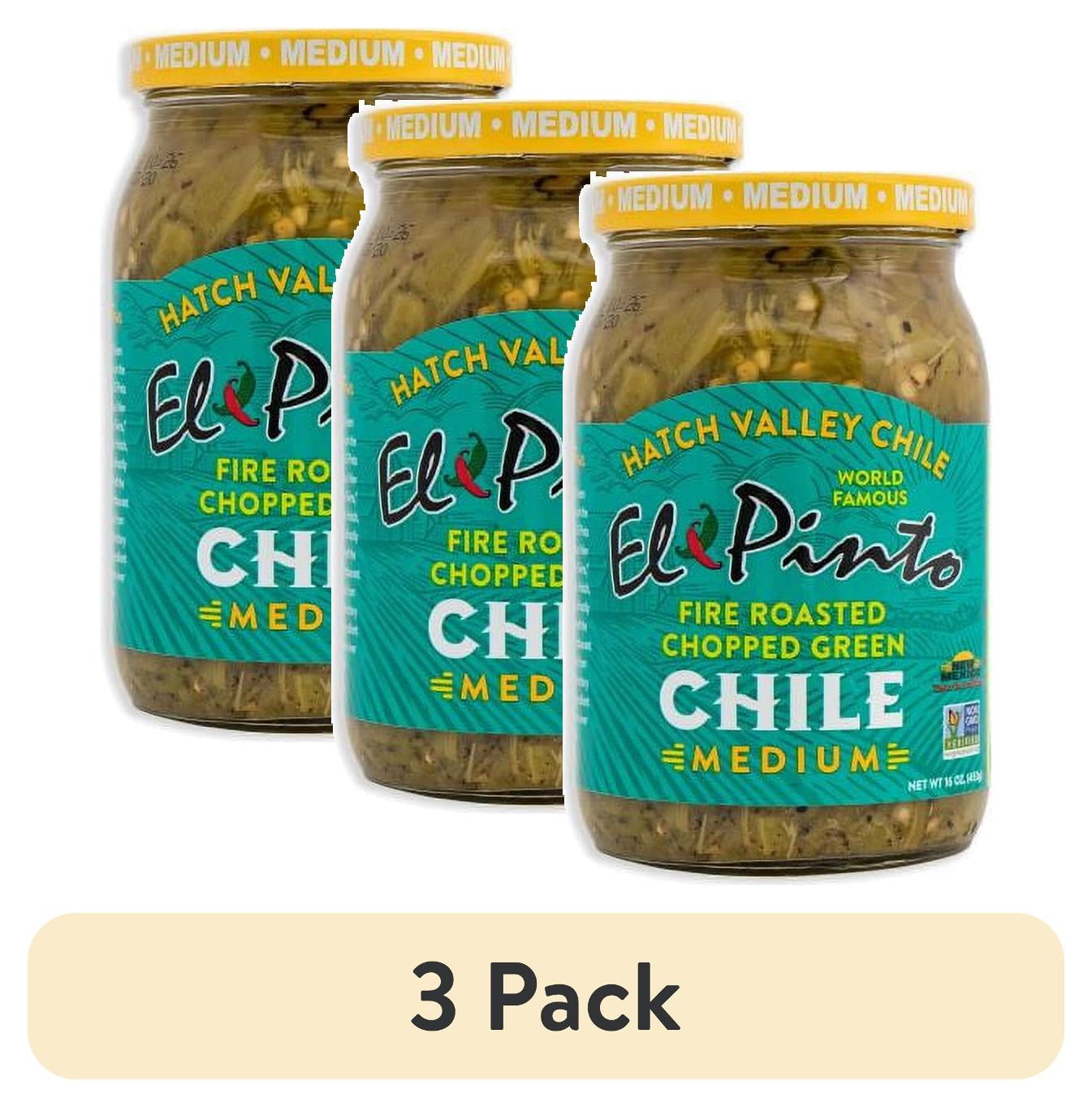 (3 pack) El Pinto Salsa El Pinto Med Roasted Green Chile 16z - Walmart.com