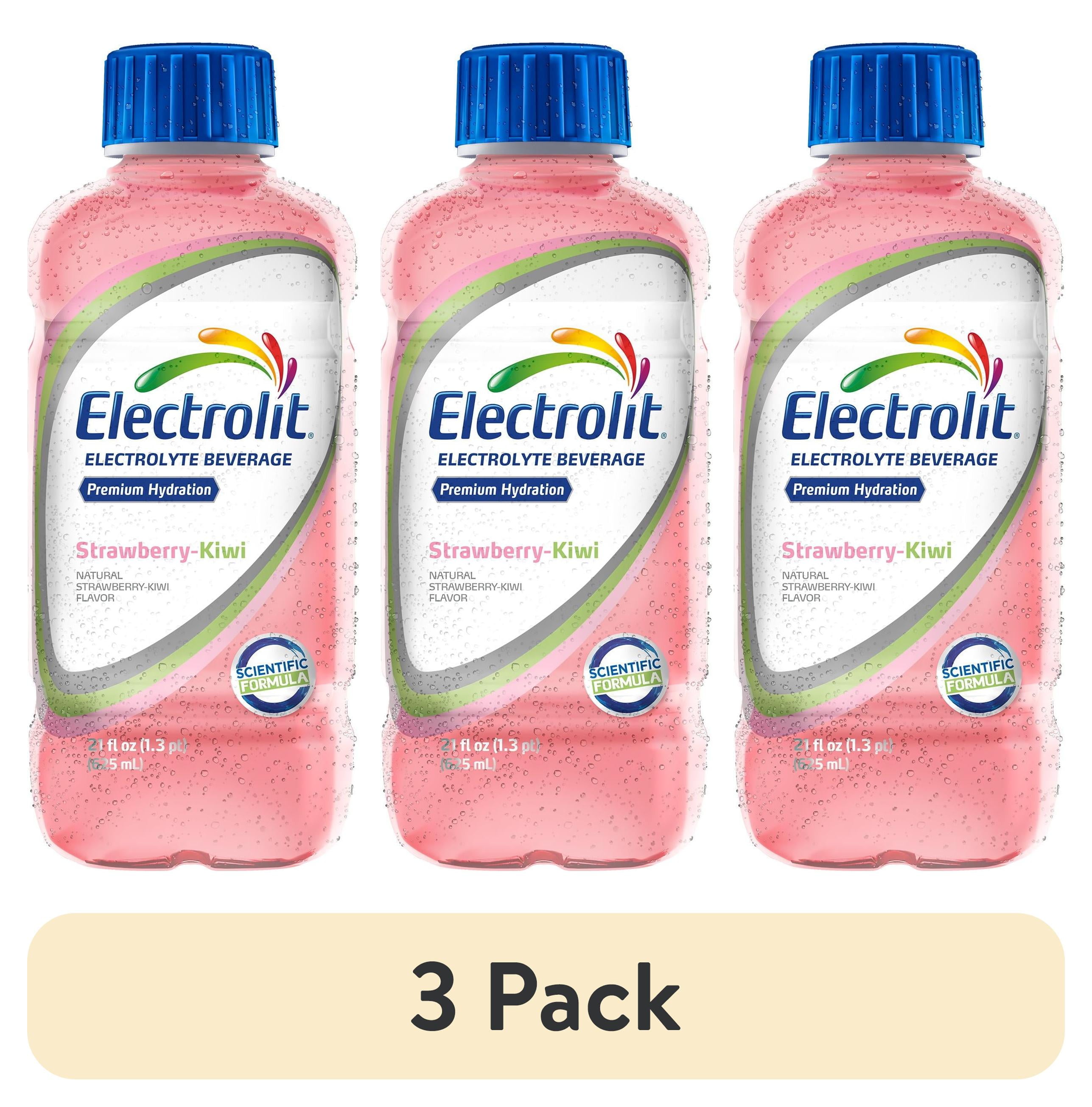 (3 pack) Electrolit Electrolyte Drink, Strawberry Kiwi, 21.0 oz Bottle ...