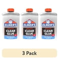 (3 pack) Elmer's Liquid School Glue, Clear, Washable, 32 oz., 5 min Dry ...