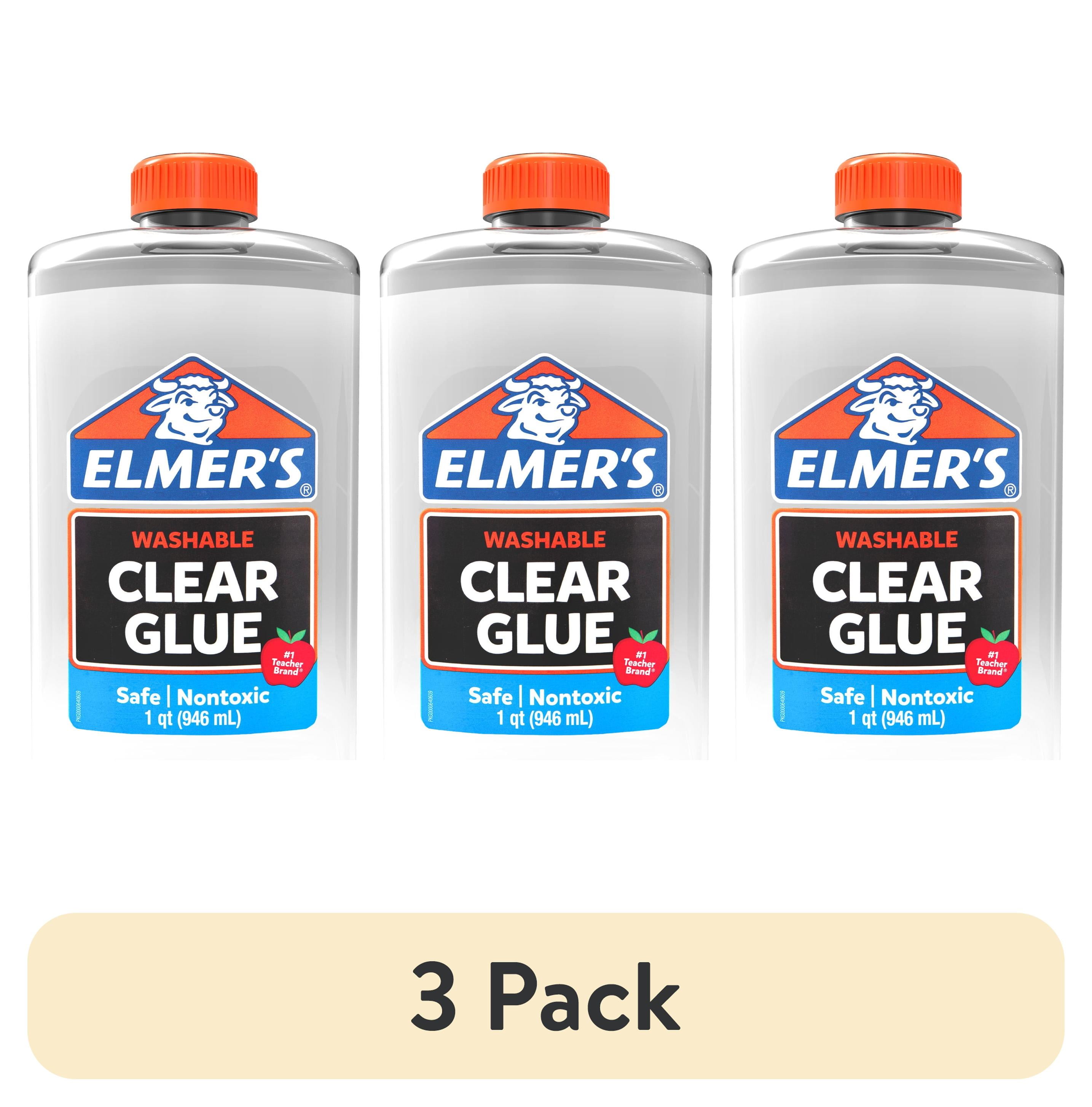 (3 pack) Elmer's Liquid School Glue, Clear, Washable, 32 oz., 5 min Dry ...