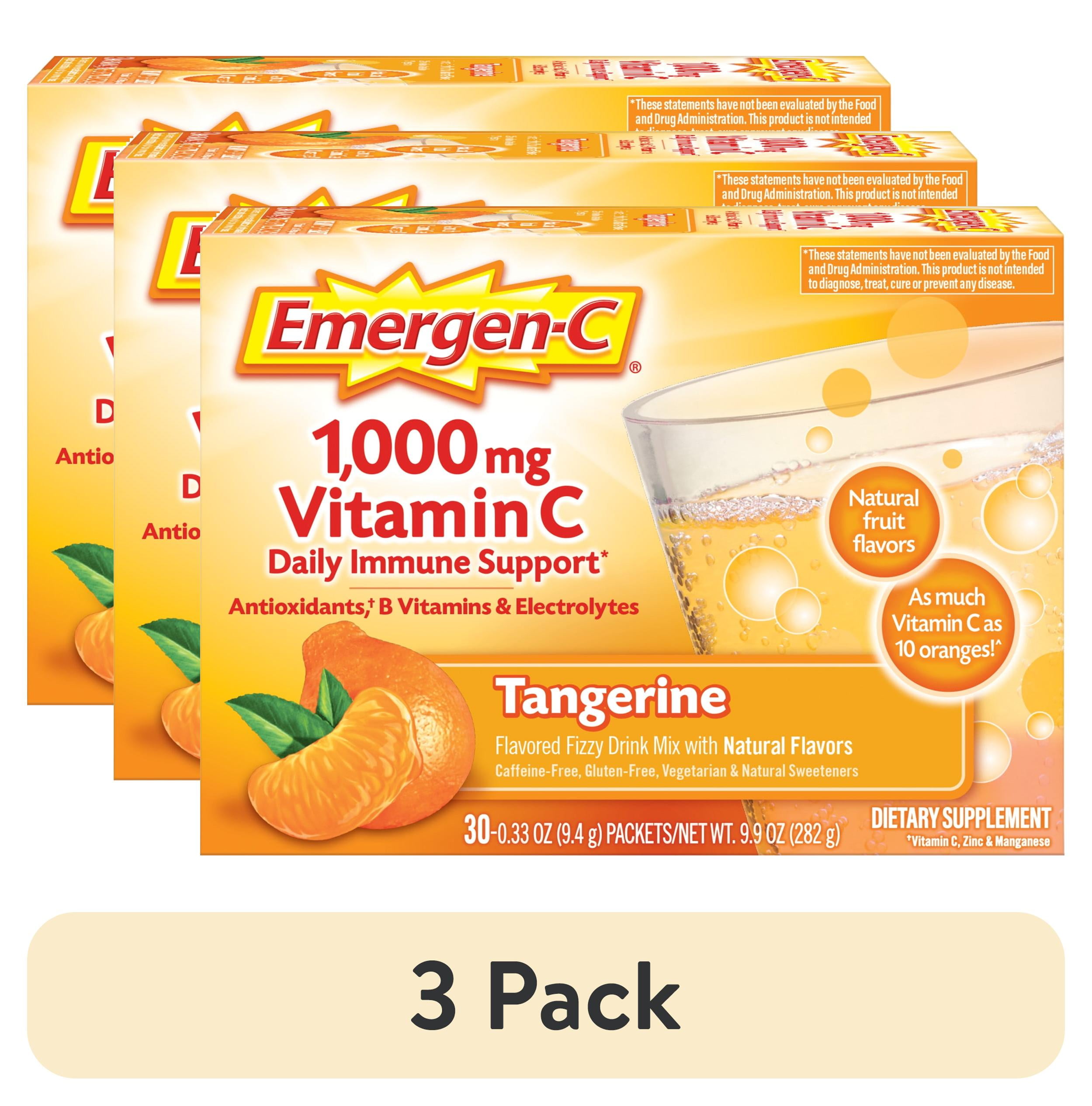 (3 pack) Emergen-C Vitamin C Supplement Powder for Immune Support ...