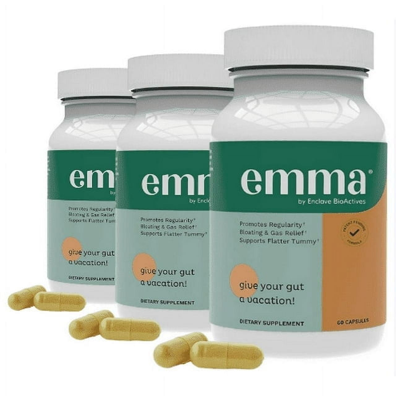 3 pack Emma Doctors Endorsed Gut Health Supplement - 60 Capsules for ...