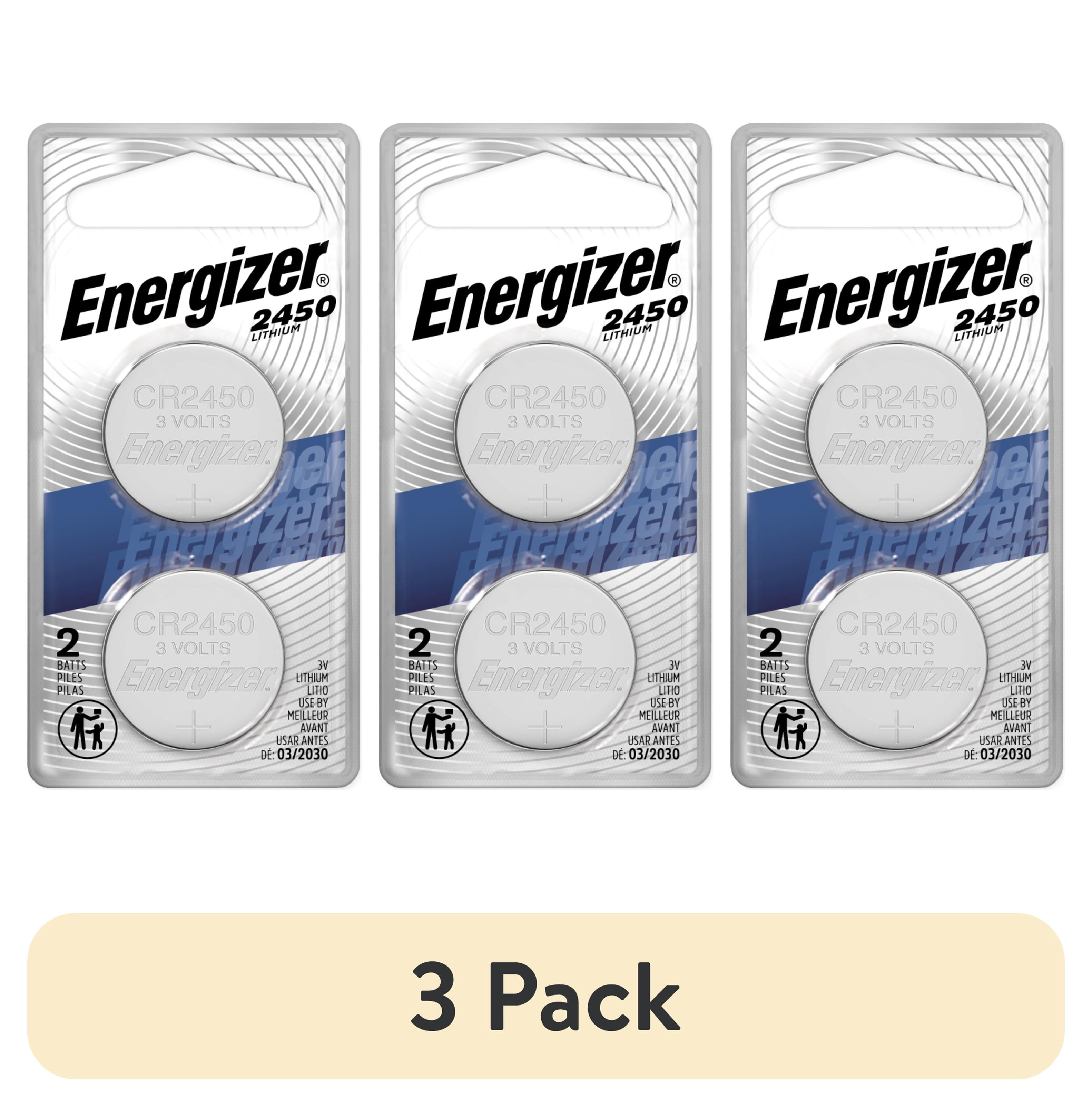 (3 pack) Energizer CR2450 Coin Batteries (2 Pack), 2450 3V Lithium ...